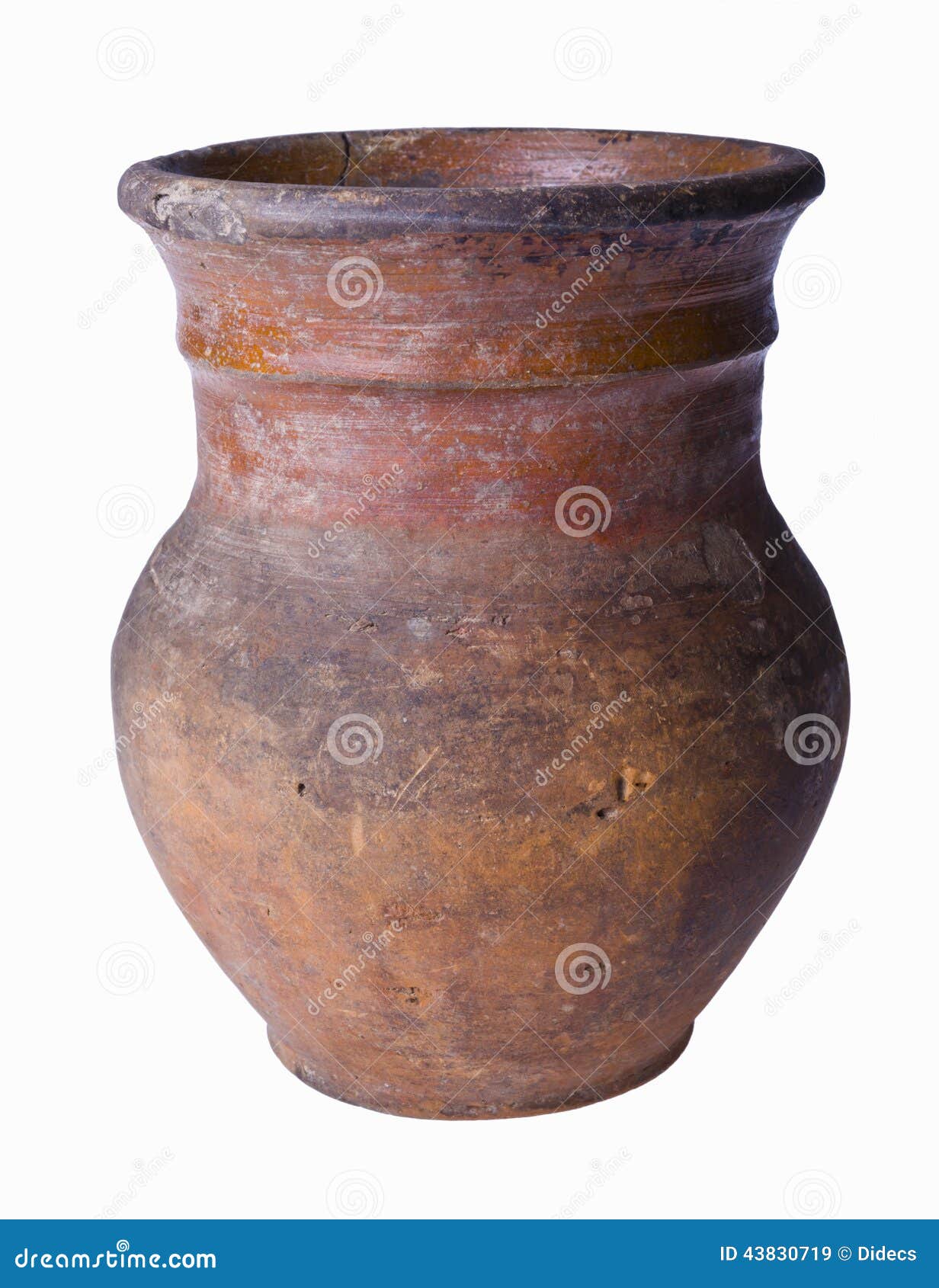 Ancient Clay Pot Isolated On White Stock Photo - Image: 43830719