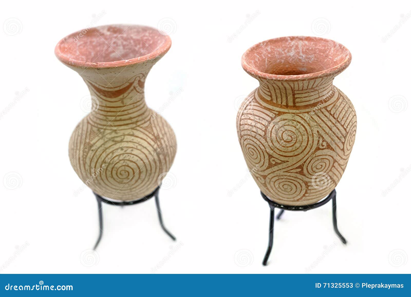 Ancient Clay Pot,old Fashioned Painted Pottery Stock Image - Image of ...