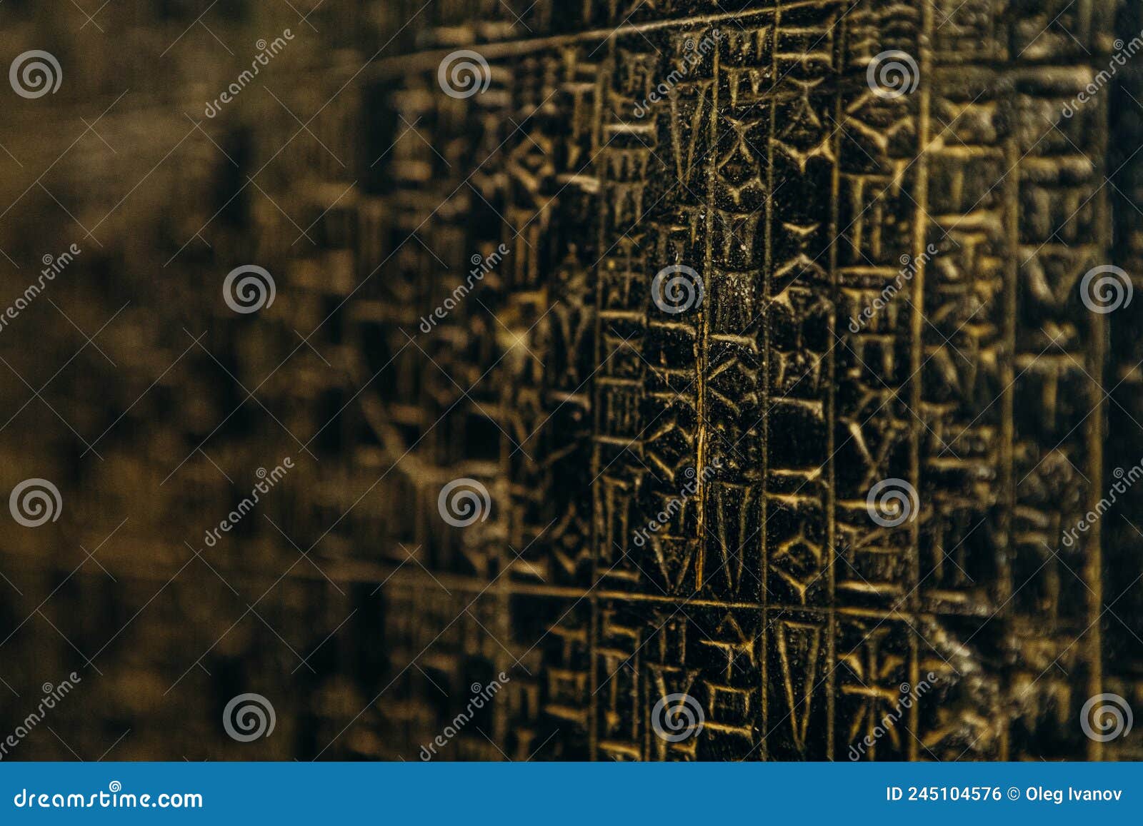 An Ancient Clay Tablet with Sumerian Inscriptions Stock Photo - Image ...