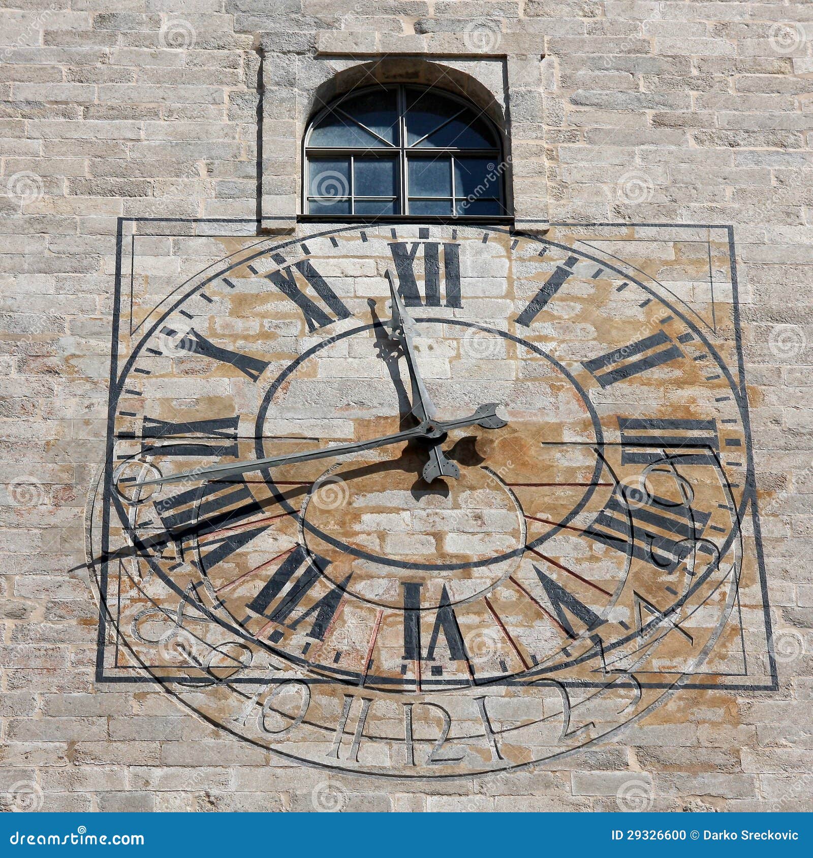Ancient clock stock photo. Image of fortress, clock, brick - 29326600
