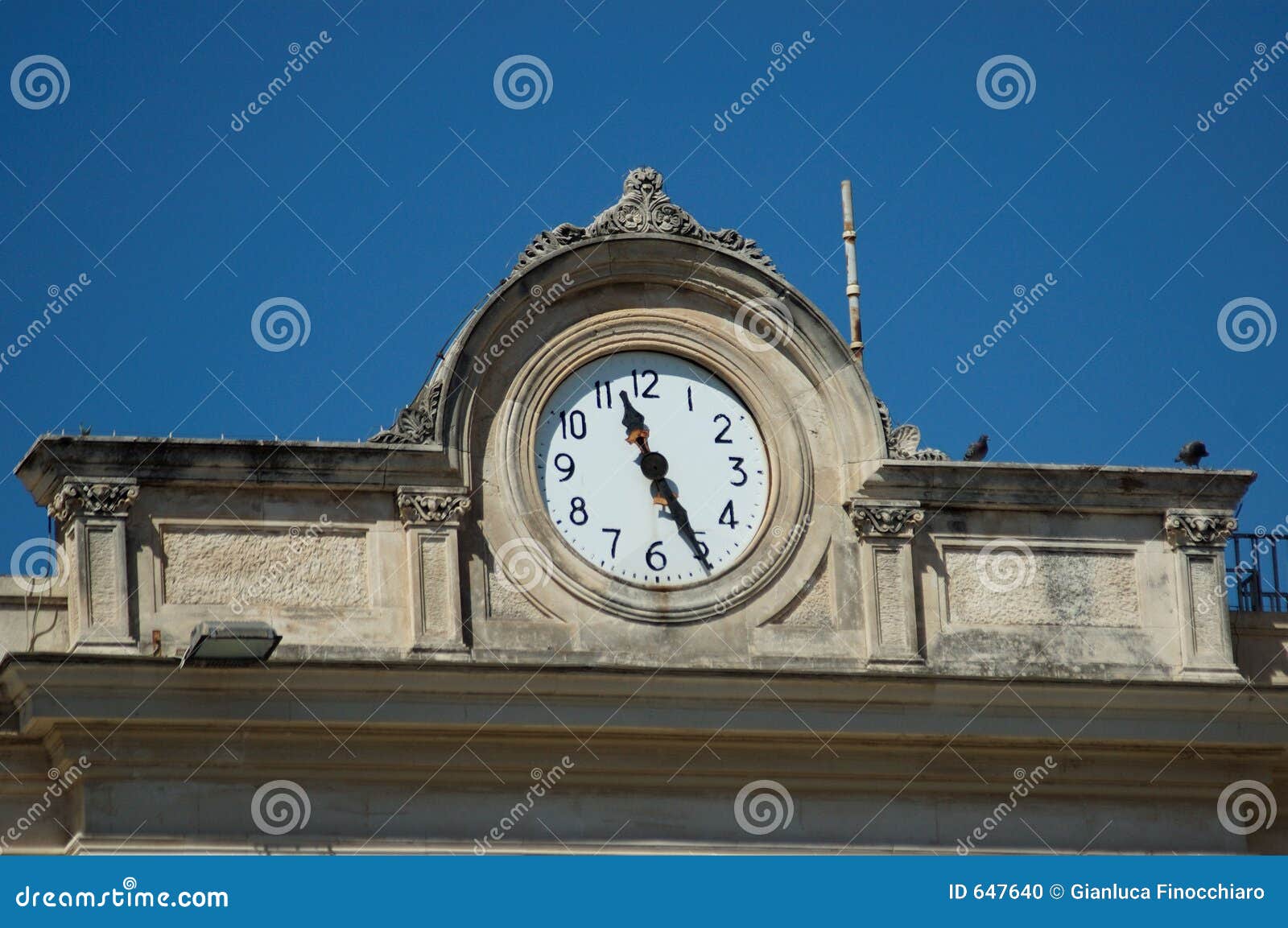 Ancient clock stock photo. Image of blue, time, minute - 647640