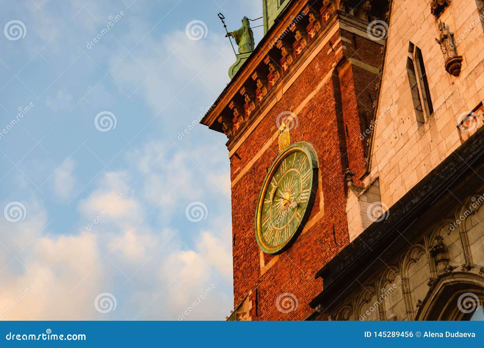 Ancient Clock on the Castle Tower Stock Photo - Image of classic ...