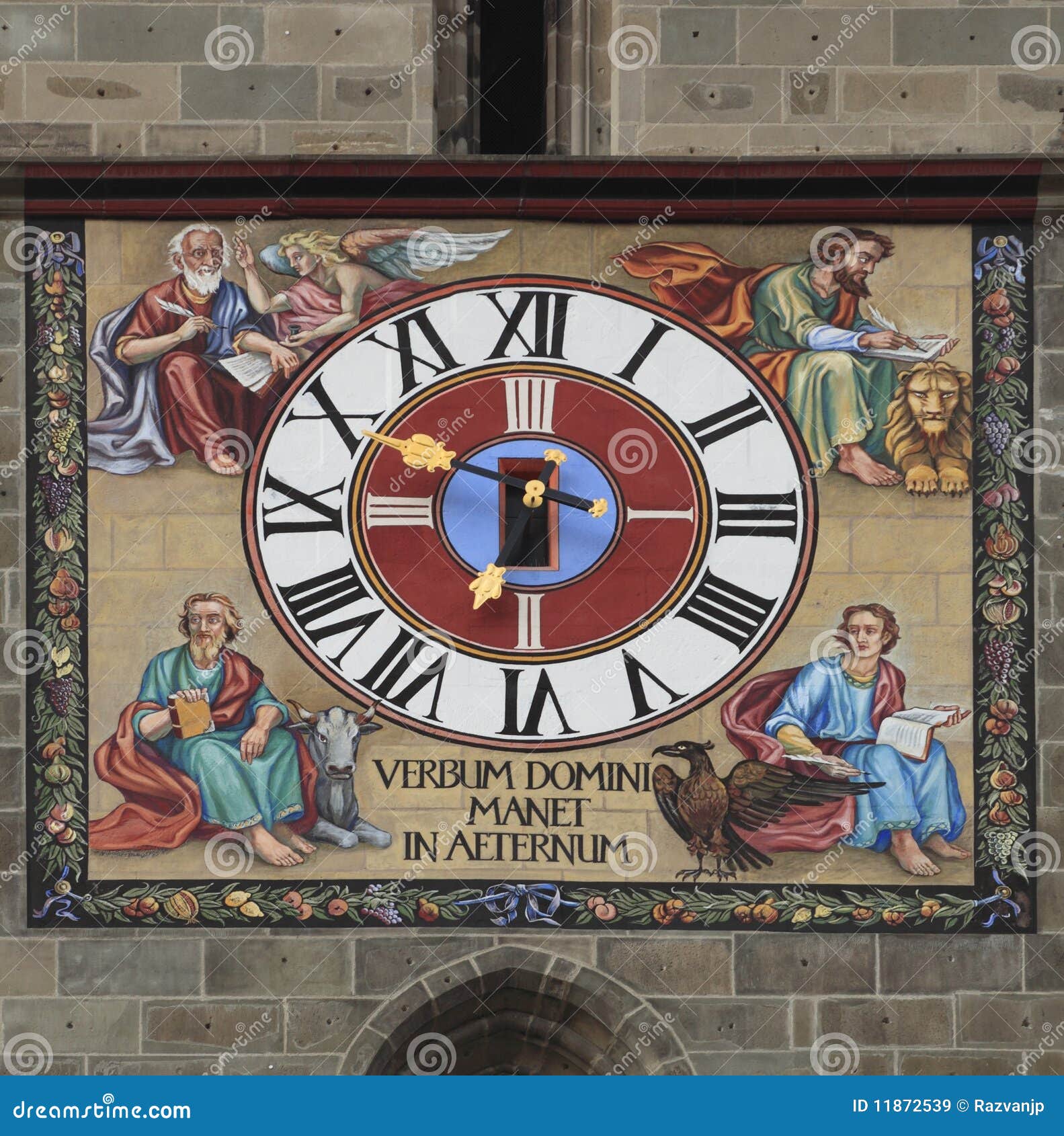 Ancient clock detail stock image. Image of ancient, characters - 11872539