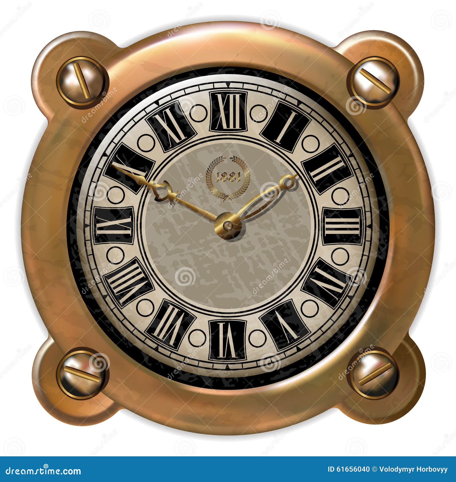 Ancient clock ector stock vector. Illustration of cursor - 61656040