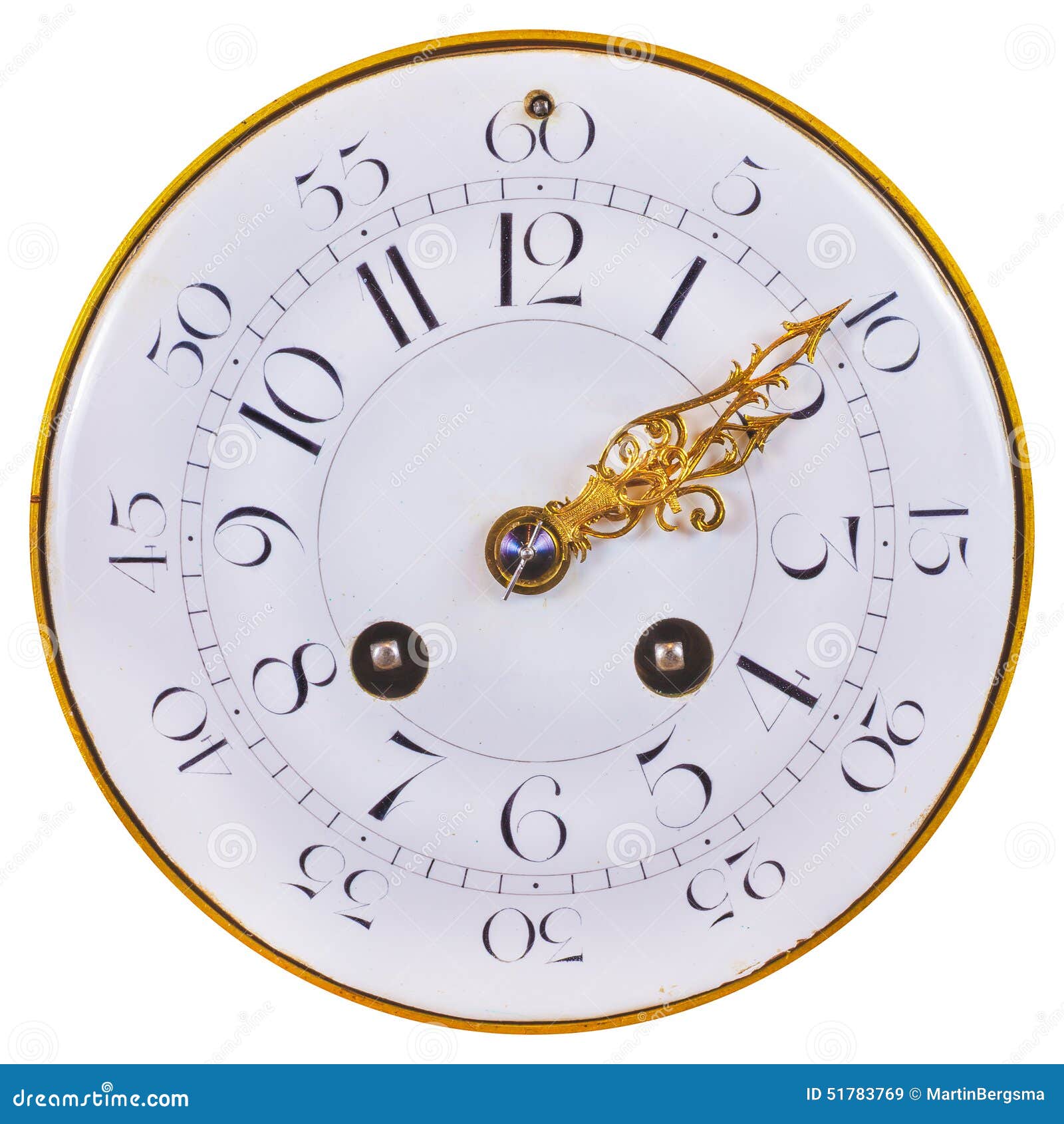 Medieval Enamel Clock Face With Moon Rotation Royalty-Free Stock Image ...