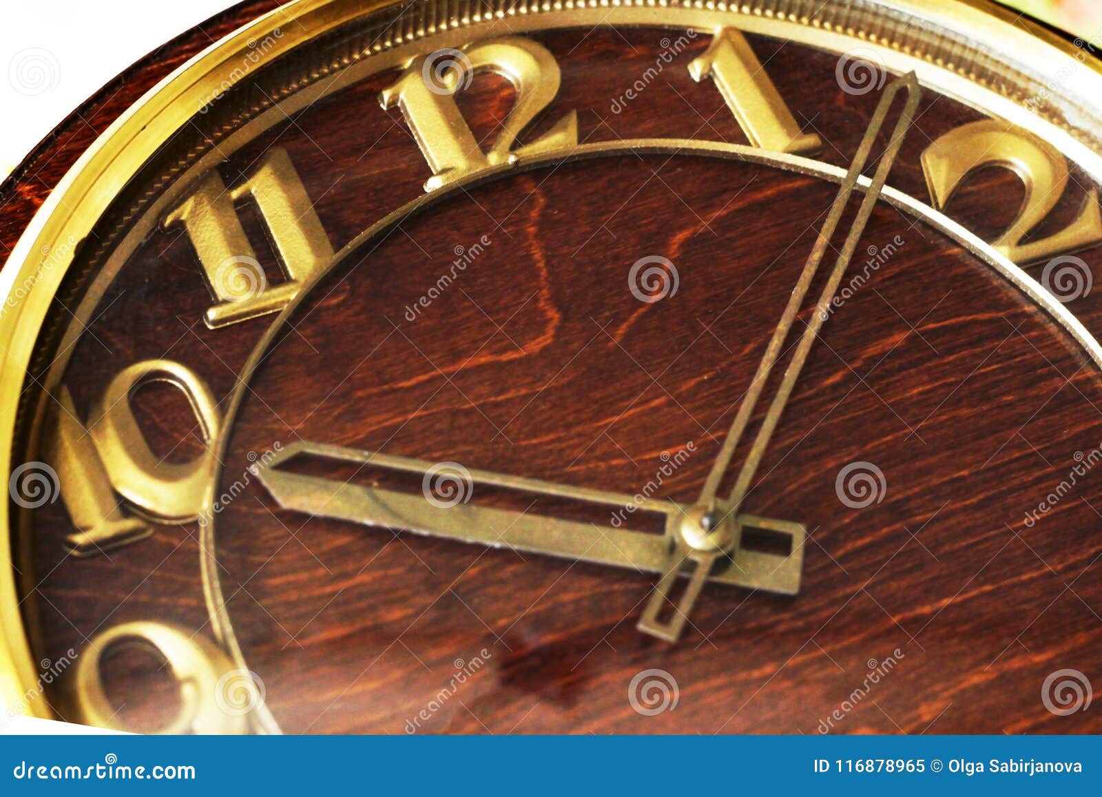 Ancient Clock with Gold Dial Stock Image - Image of lamp, gold: 116878965