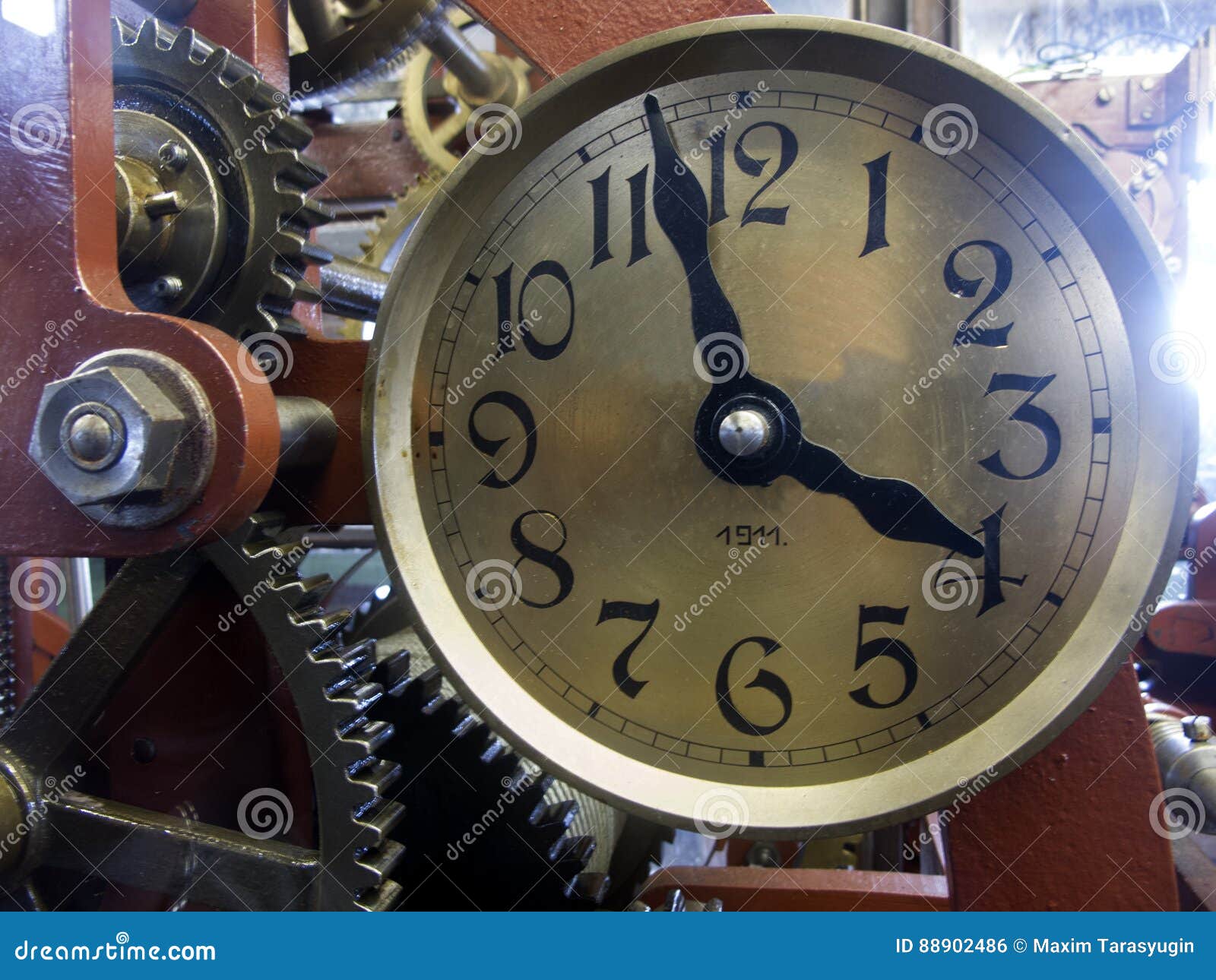 Ancient clock stock photo. Image of aged, cogwheel, gear - 88902486