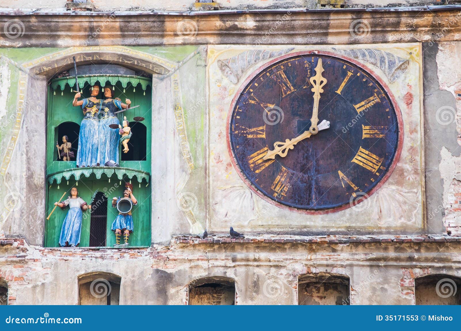 Ancient clock stock image. Image of medieval, baroque - 35171553