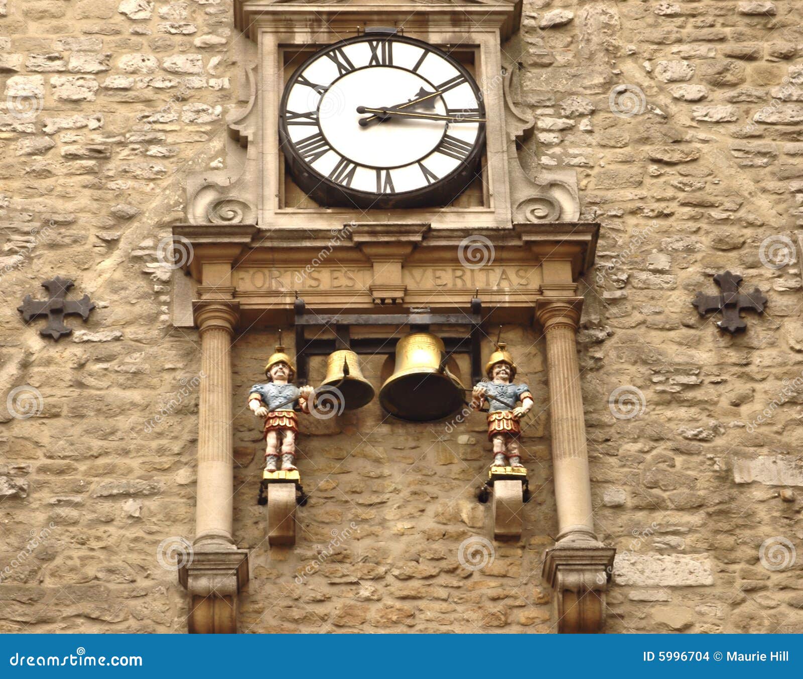 Ancient clock in Oxford stock photo. Image of oxford, academia - 5996704