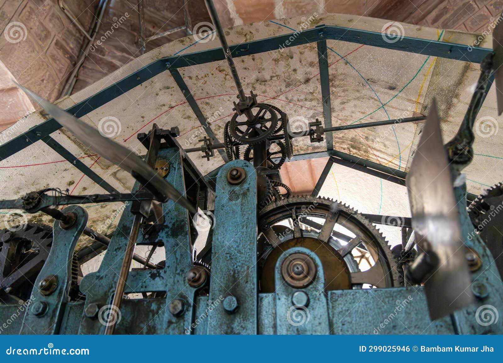 Ancient Clock Tower Watch Machine from Different Angle Stock Photo ...