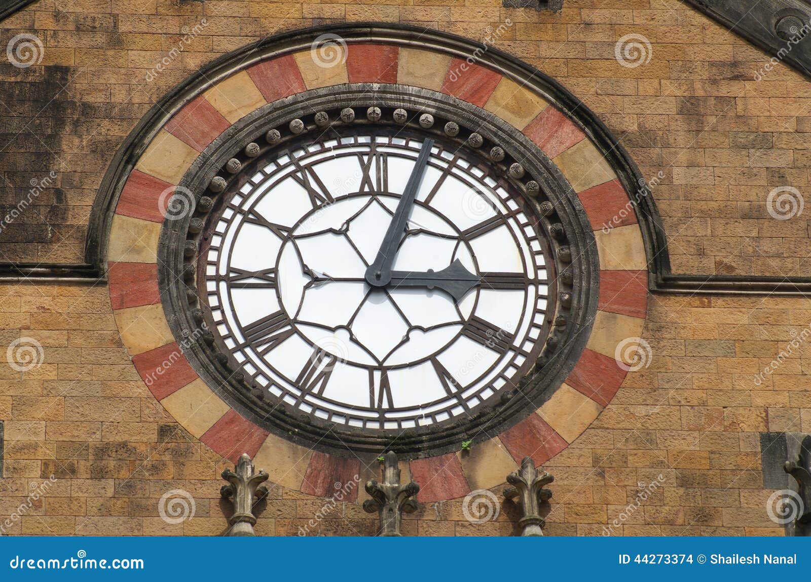 Ancient Clock at Victoria Terminus Stock Photo - Image of creative ...