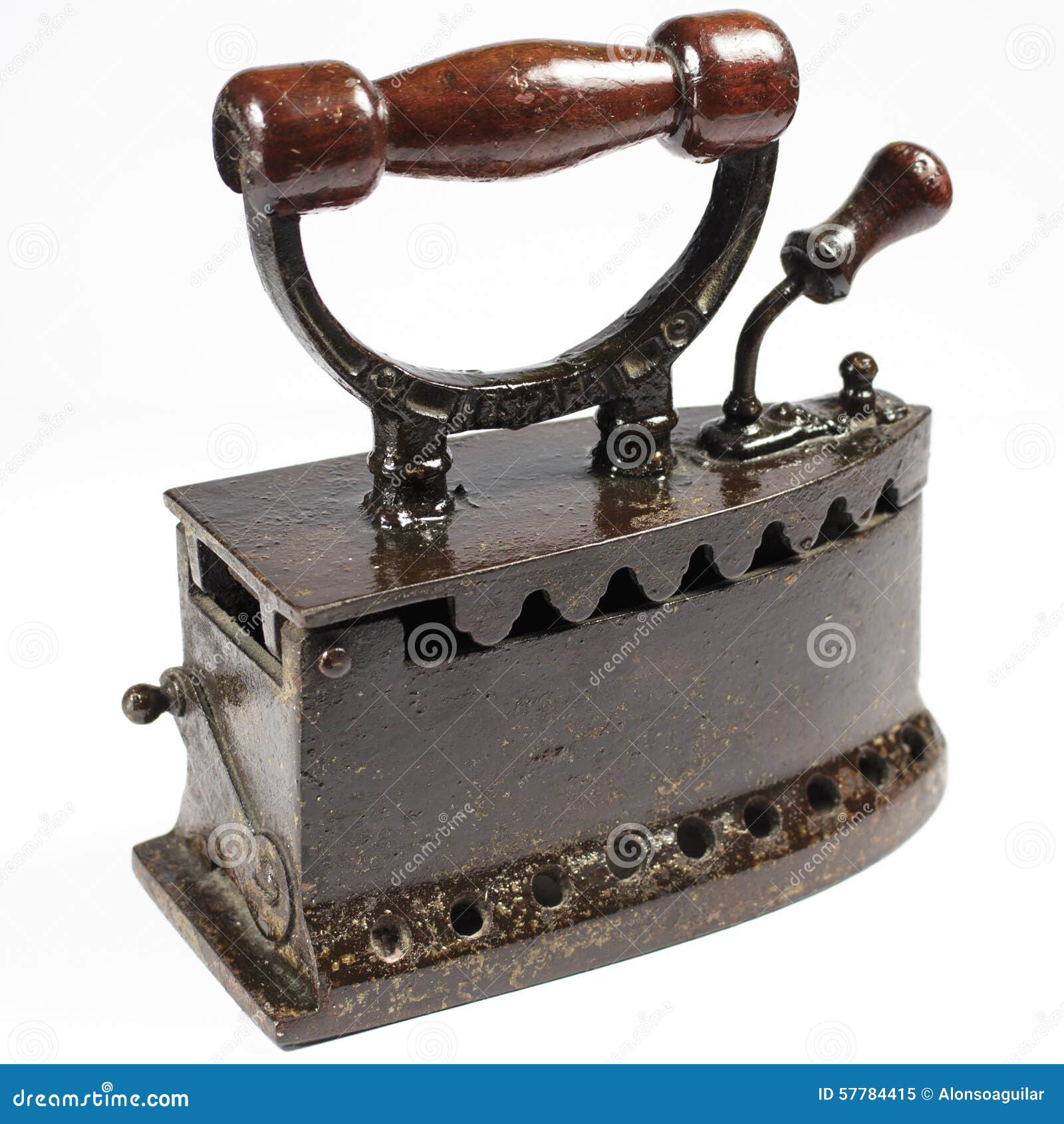 Ancient Coal Iron Isolated on White Background Stock Image - Image of ...