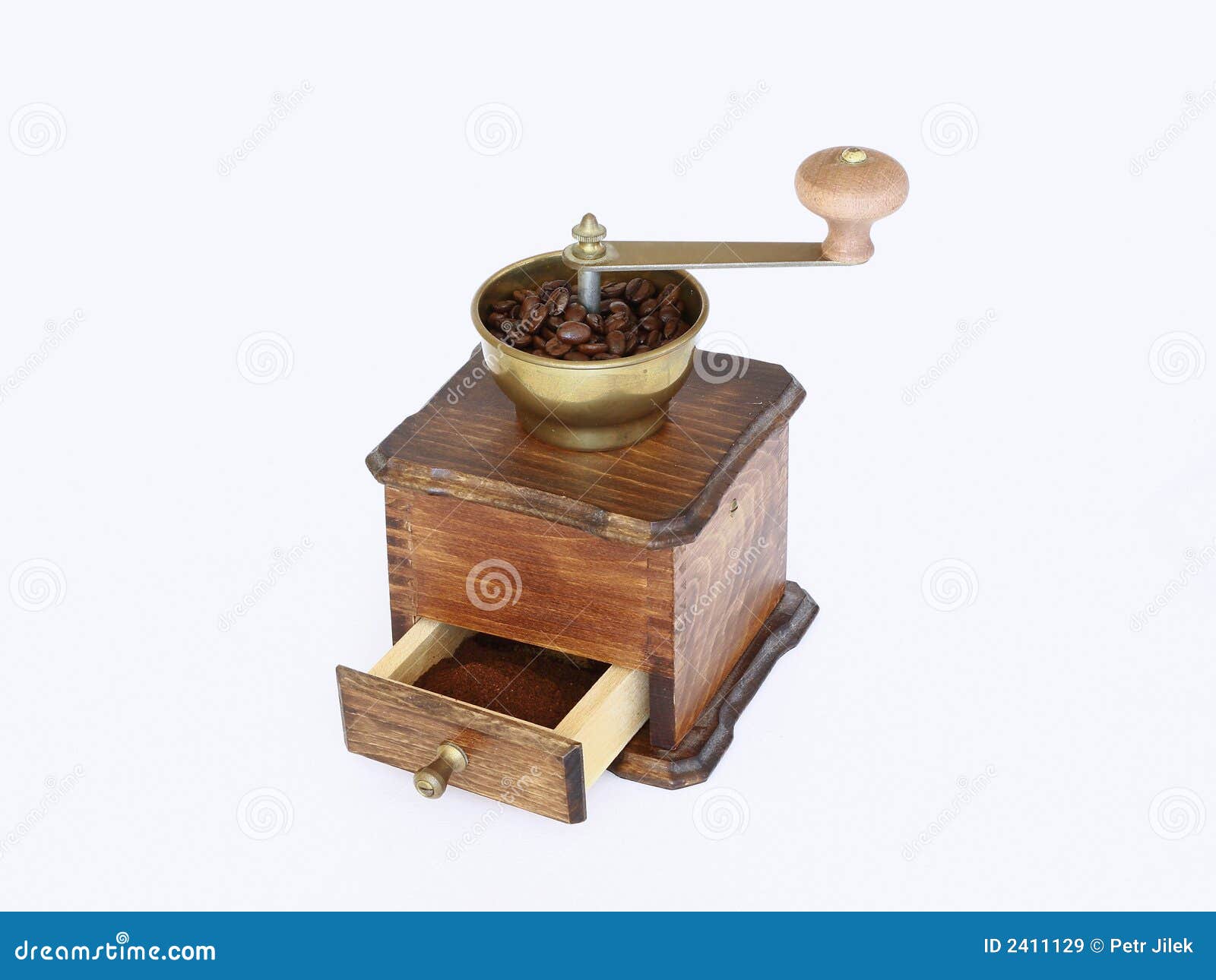 Ancient Coffee Grinder, Isolat Stock Image - Image of drawer ...