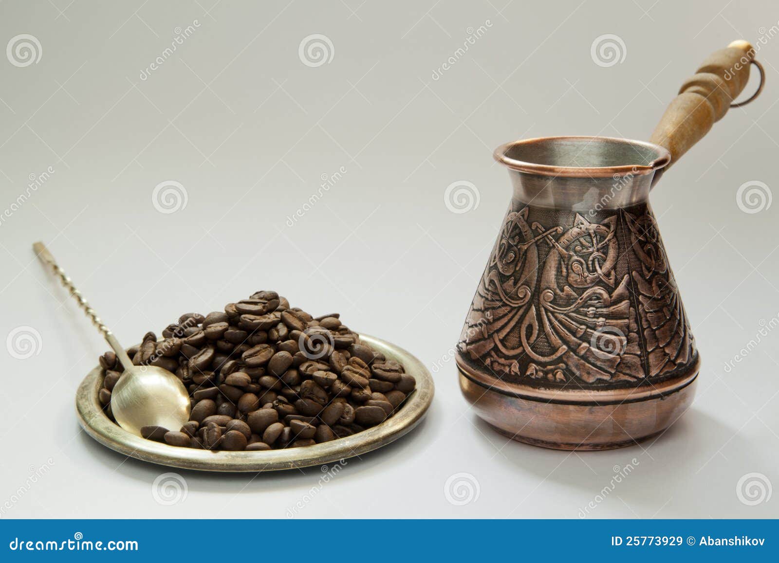 Ancient coffee maker stock image. Image of spoon, grain - 25773929