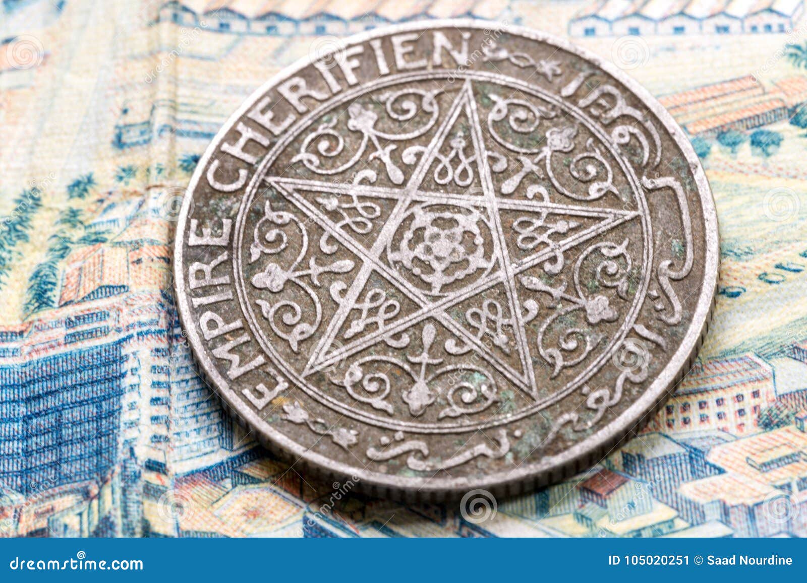 Ancient Banknotes of the Kingdom of Morocco Stock Image - Image of 1000 ...