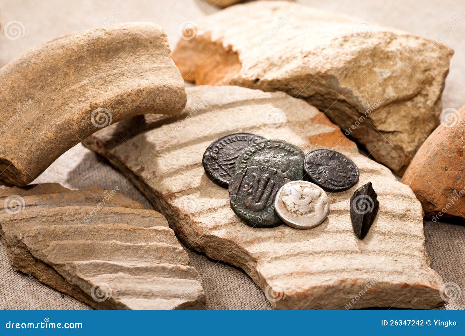 Ancient coins stock photo. Image of ceramic, objects - 26347242