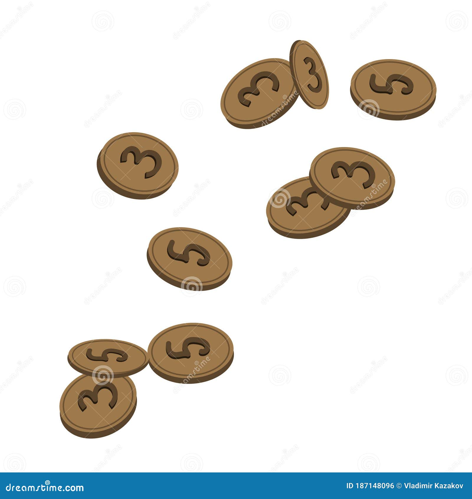 Ancient Coins, Vintage Engraving Vector Illustration | CartoonDealer ...