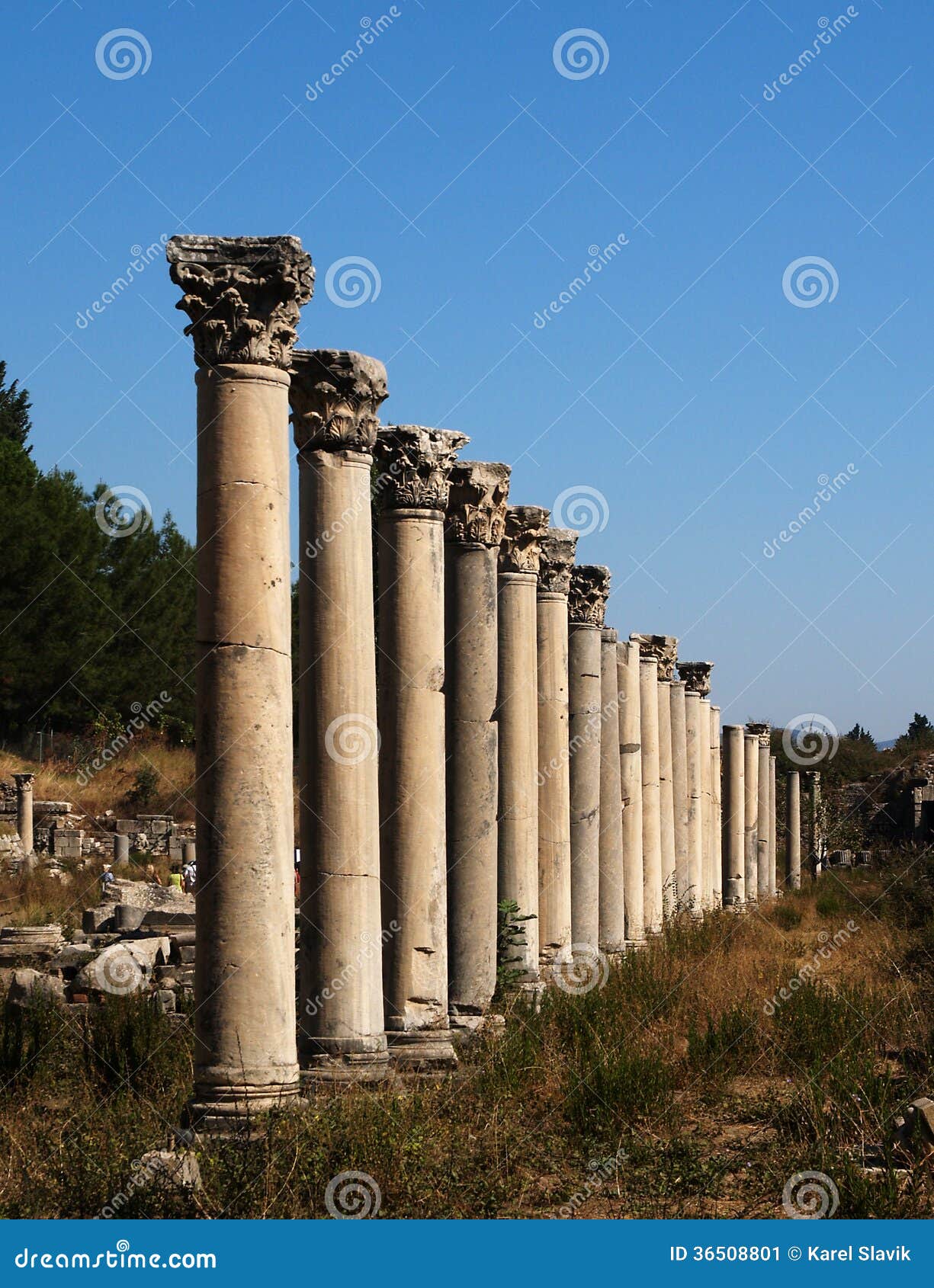 Ancient Collumns in Ephesus Editorial Photo - Image of galery, monument ...