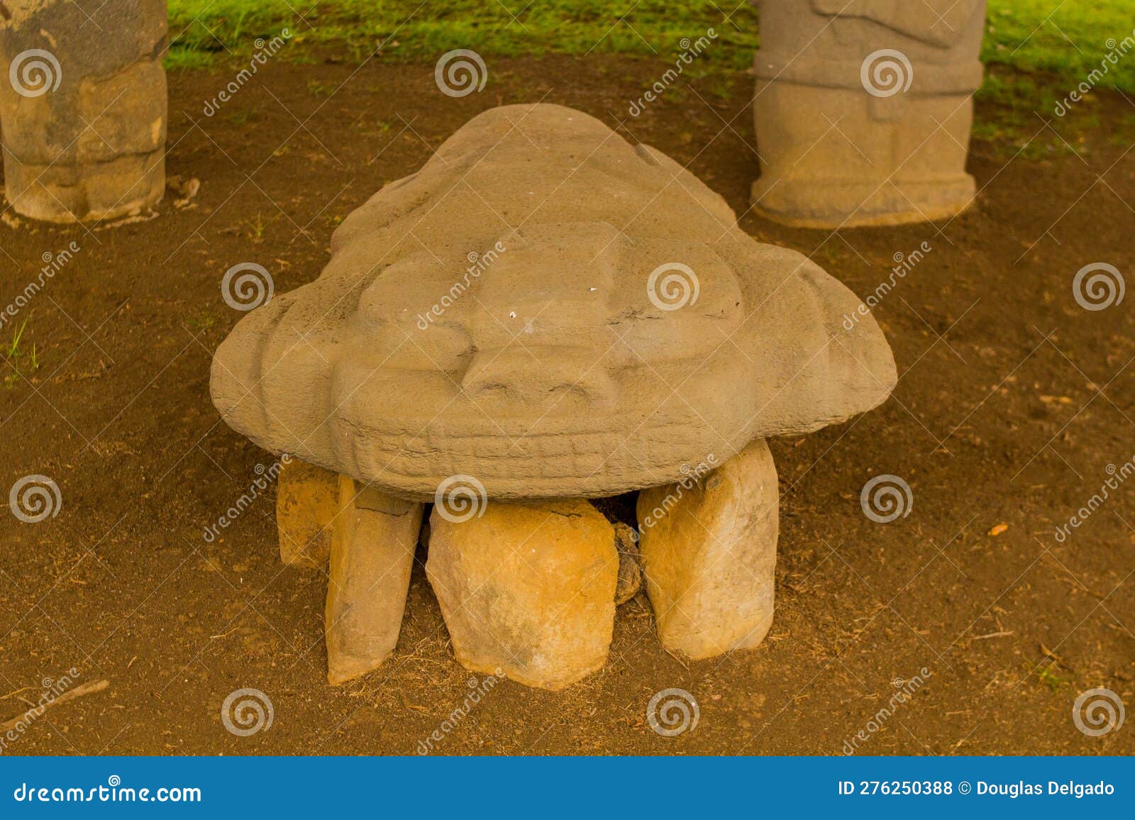 Ancient Colombian Indigenous Statue Hecra in Stone Stock Photo - Image ...