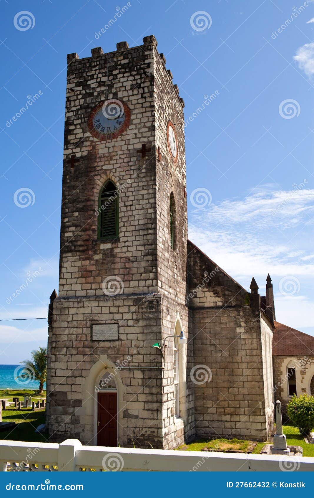 Ancient Colonial Church. Jamaica Stock Photo - Image of belief, pray ...