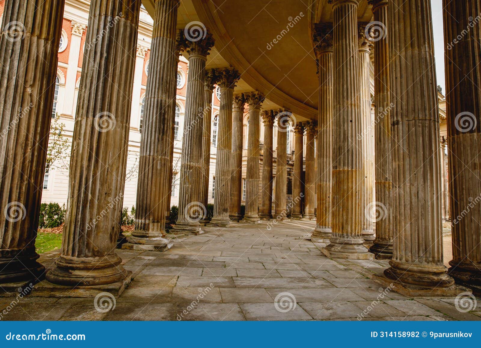 Ancient Colonnade, with the Rhythmic Alignment of Weathered Columns ...