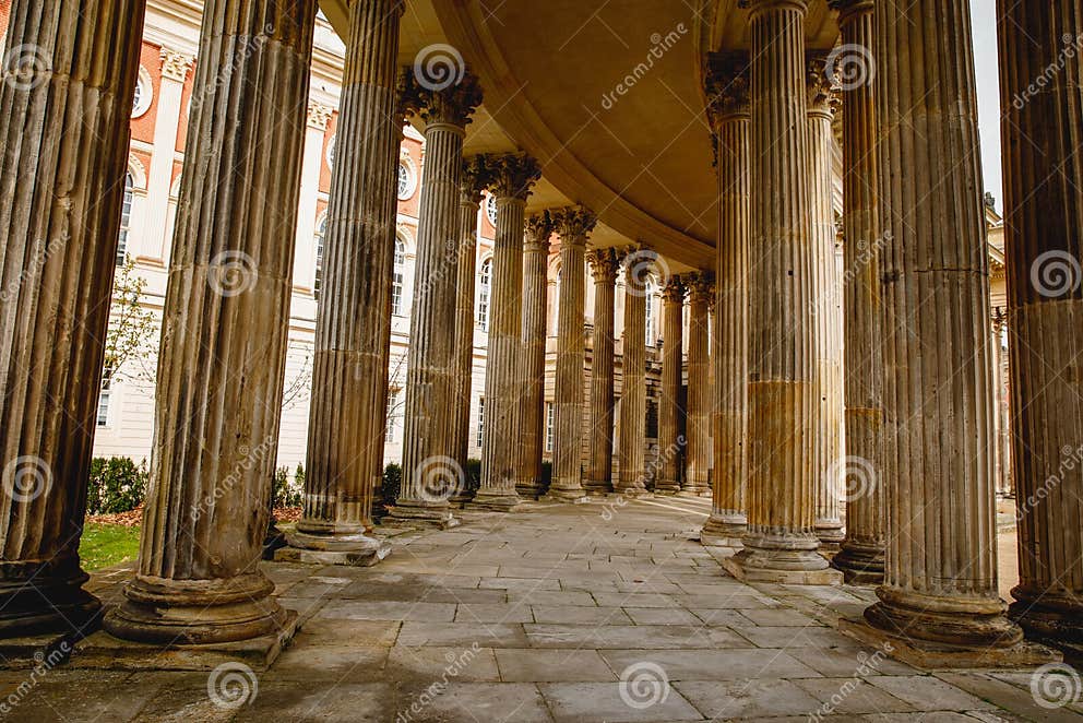 Ancient Colonnade, with the Rhythmic Alignment of Weathered Columns ...