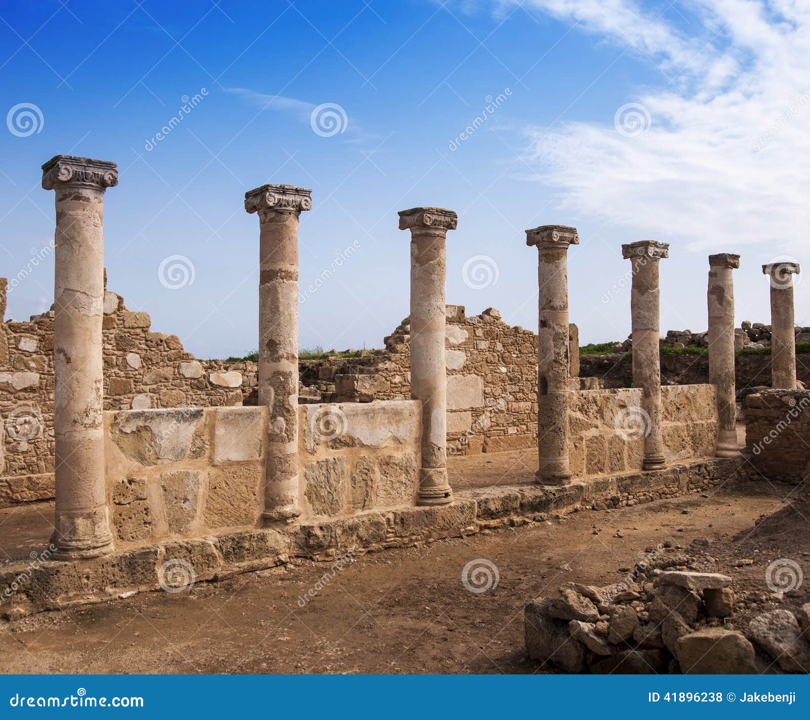 Ancient Colonnades in Cyprus Stock Photo - Image of cyprus, featuring ...