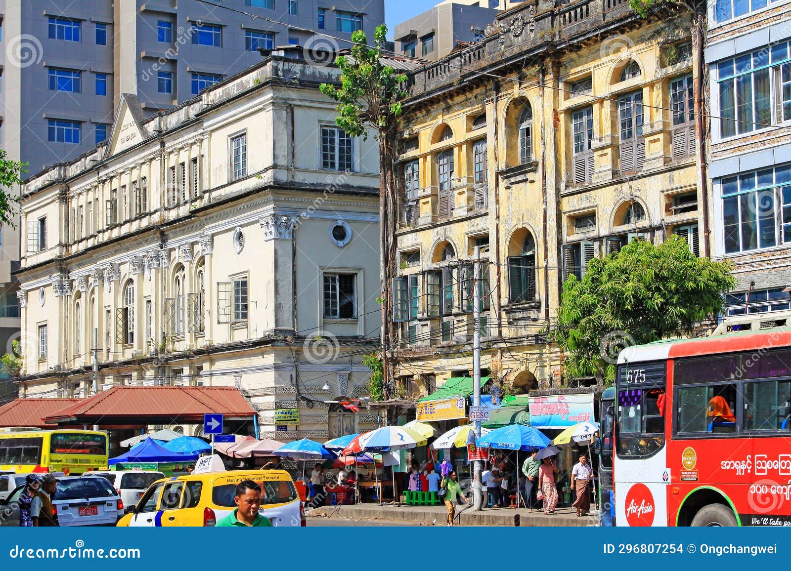 Colony Building in Yangon, Yangon, Myanmar Editorial Stock Image ...