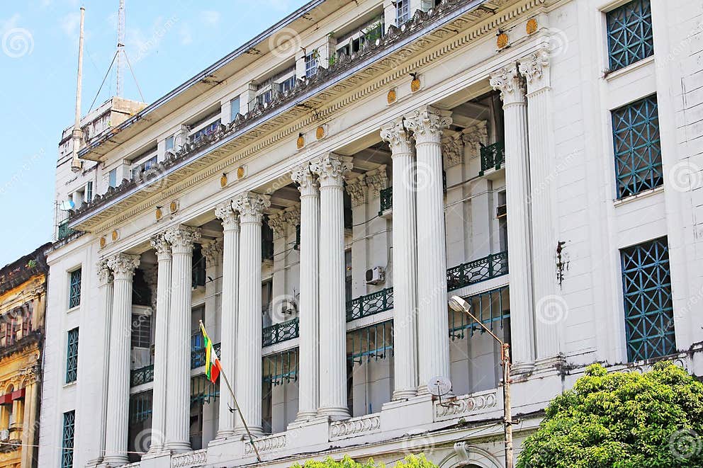 Colony Building in Yangon, Yangon, Myanmar Stock Photo - Image of ...