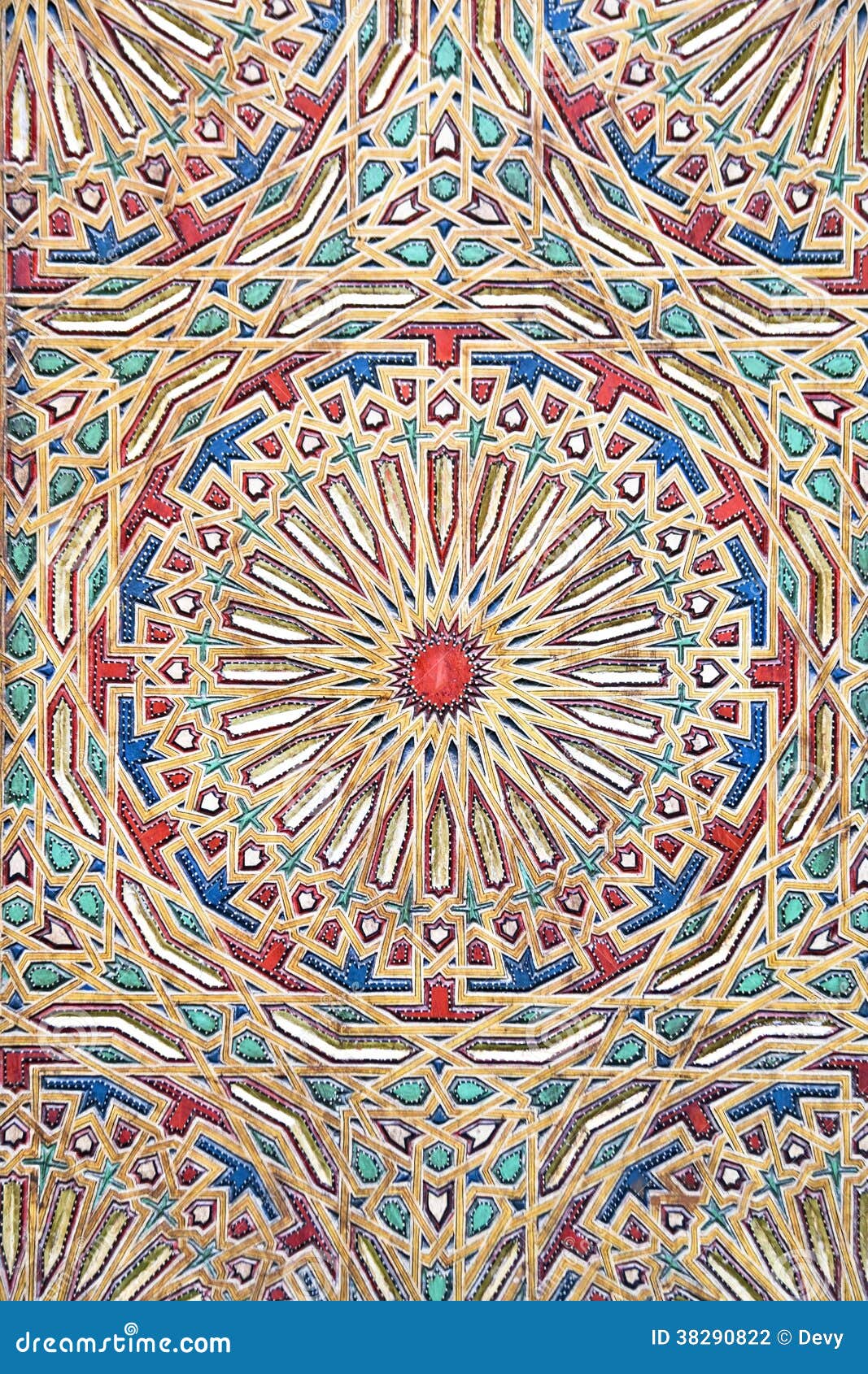 Ancient Colored Wood Pattern from Morocco Stock Photo - Image of ...