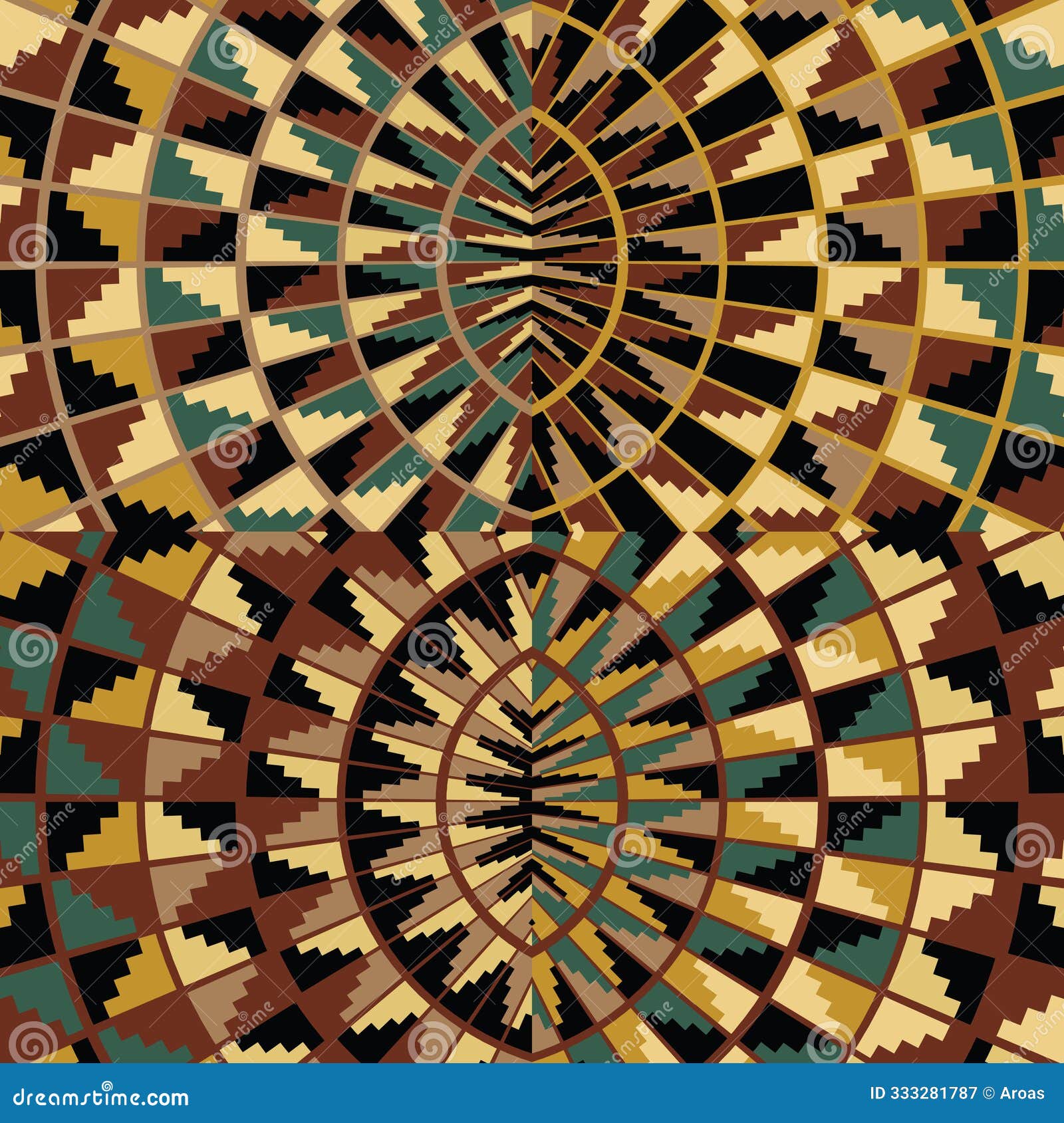 Ancient Colorful Shape Background Illustration Stock Illustration ...