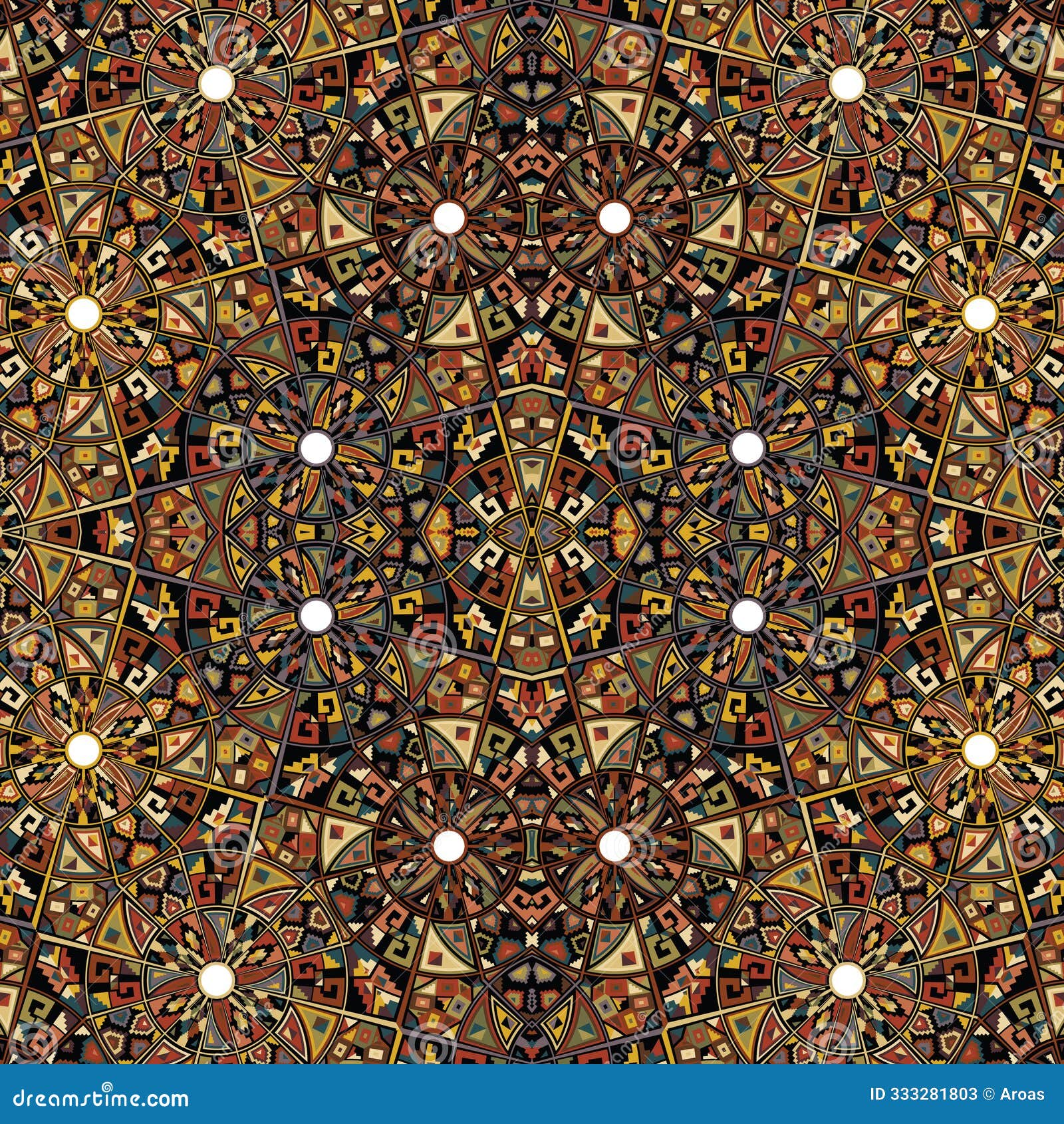 Ancient Colorful Shape Background Illustration Stock Illustration ...