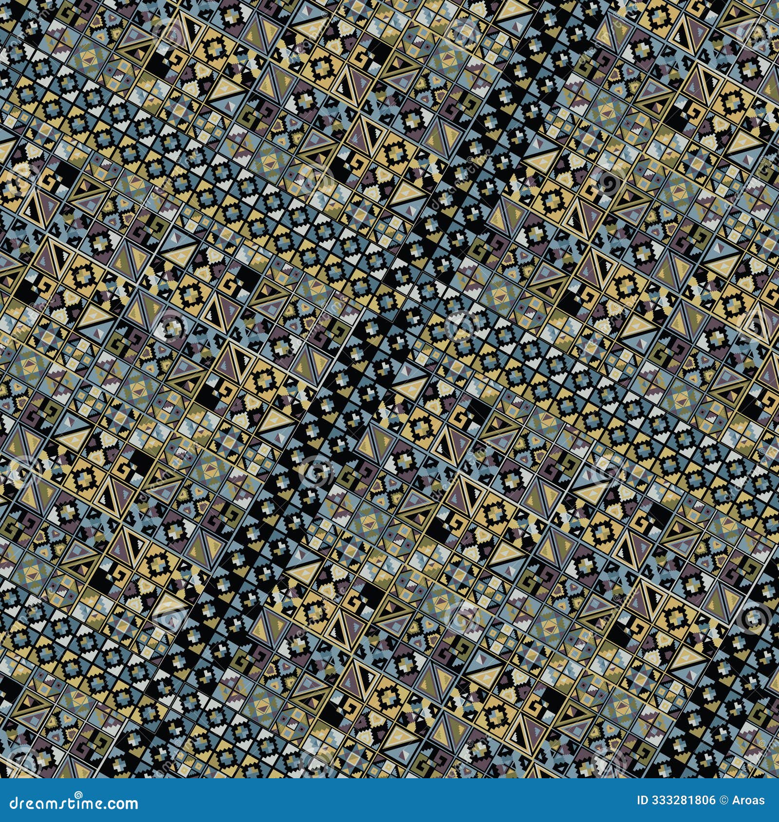 Ancient Colorful Shape Background Illustration Stock Illustration ...