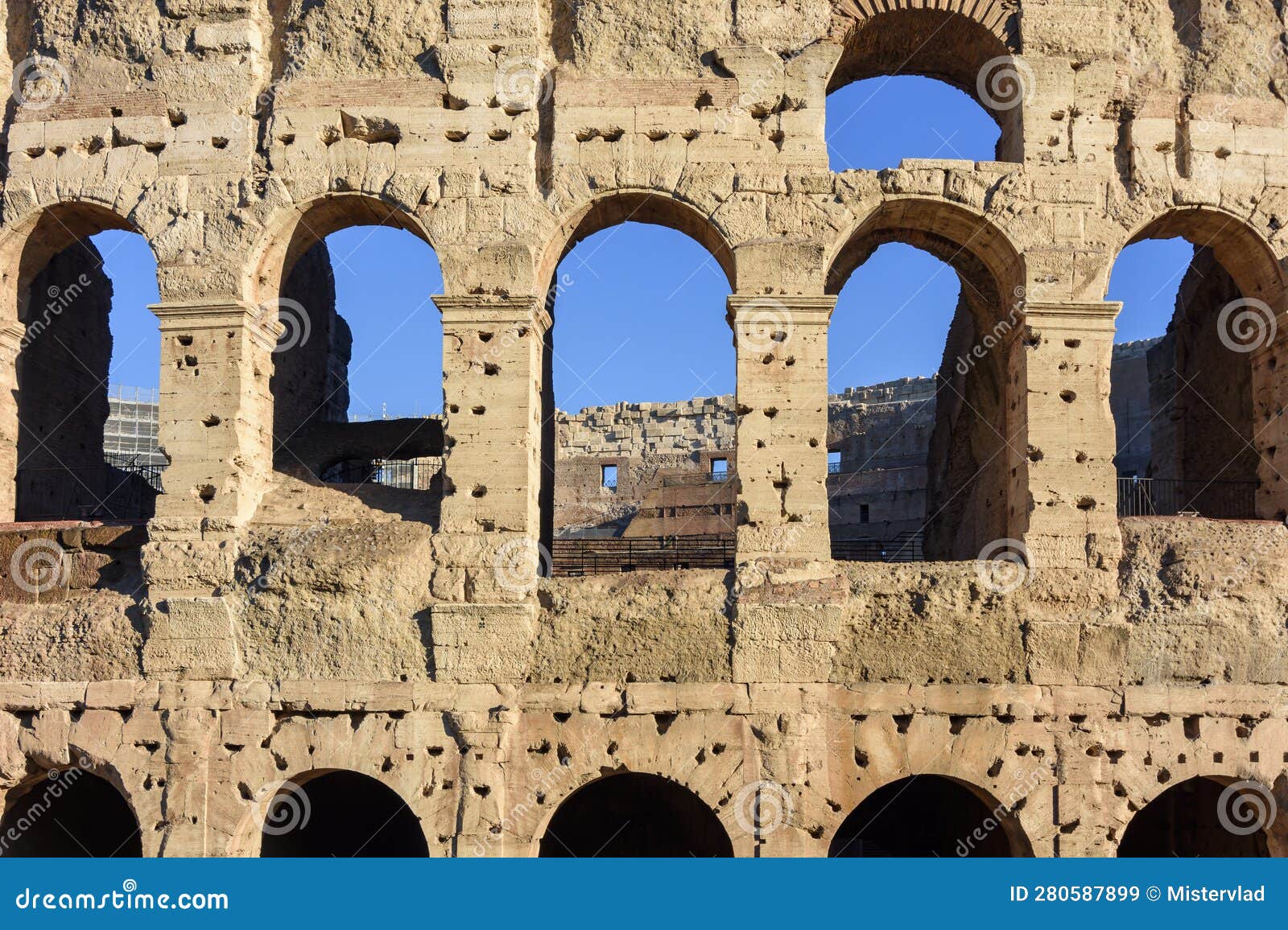 Ancient Colosseum (Coliseum) Building in Rome, Italy Stock Image ...