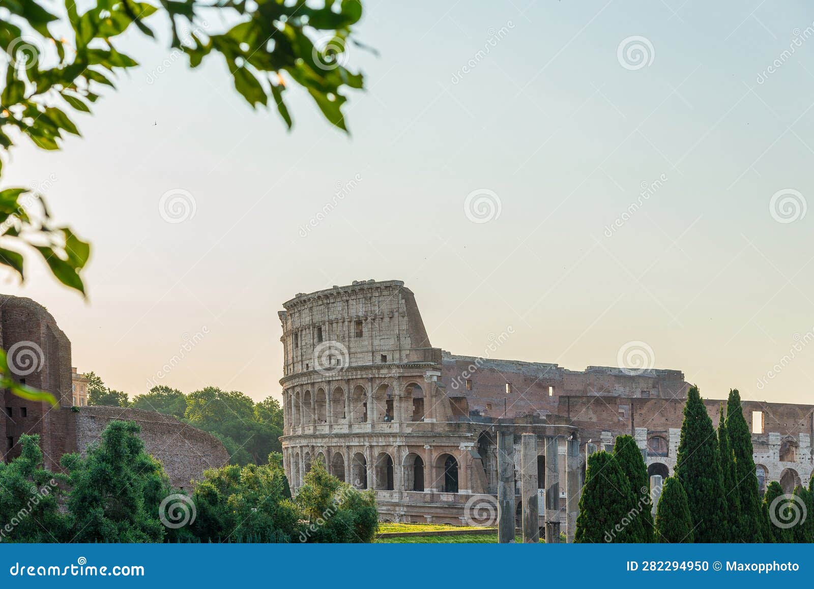 Ancient Colosseum Rome, Italy in the Morning Stock Photo - Image of ...