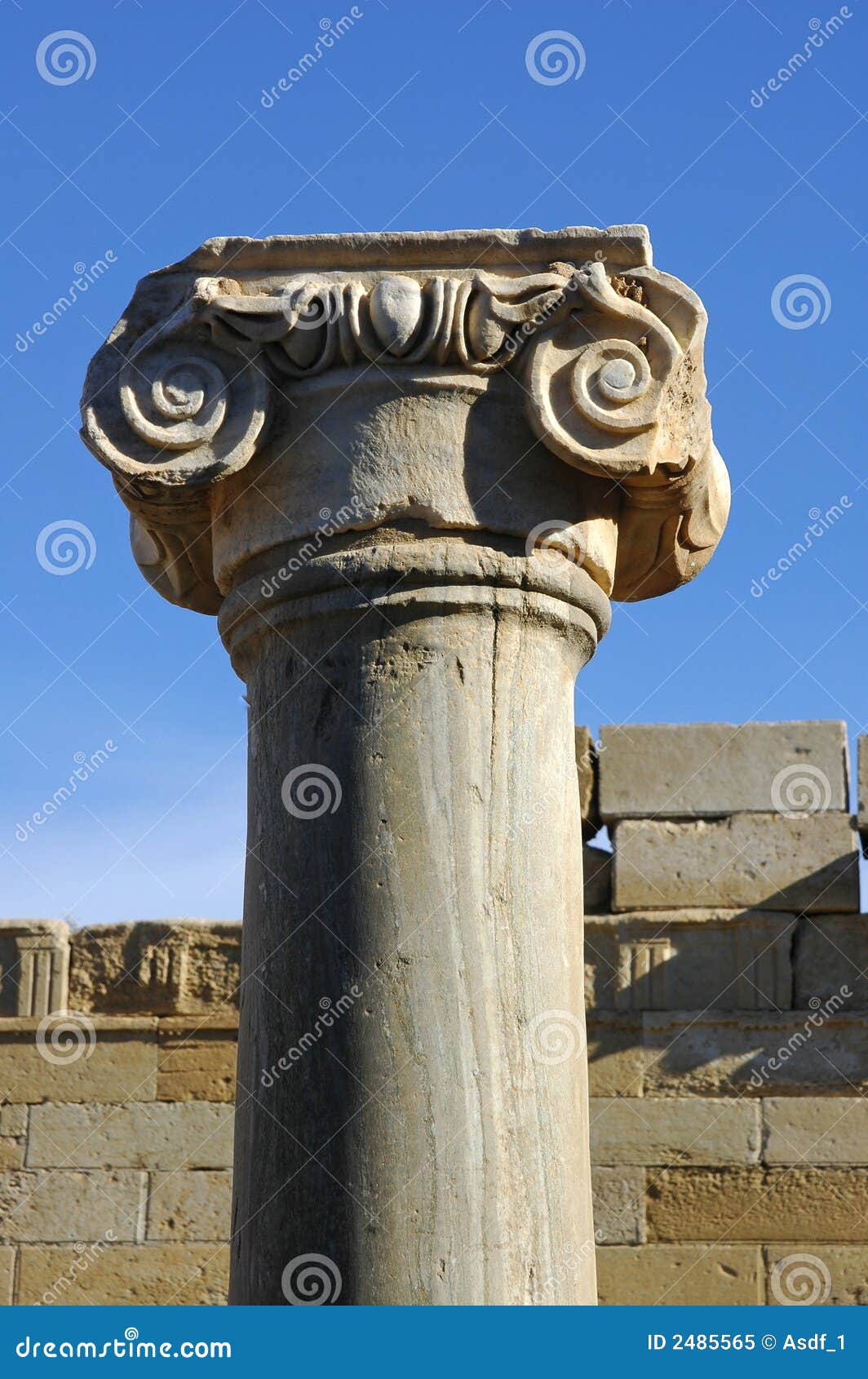 Ancient column stock image. Image of buildings, architecture - 2485565