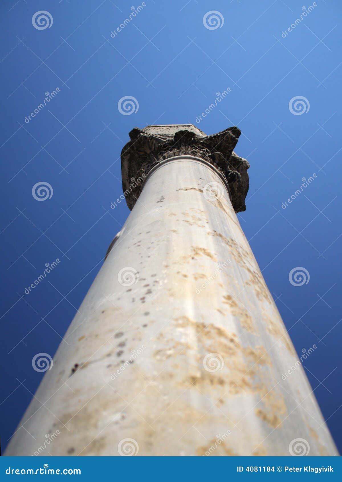 Ancient column stock photo. Image of capital, philippi - 4081184