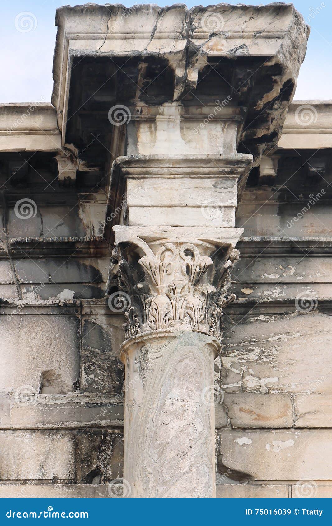 Ancient column stock image. Image of capital, column - 75016039