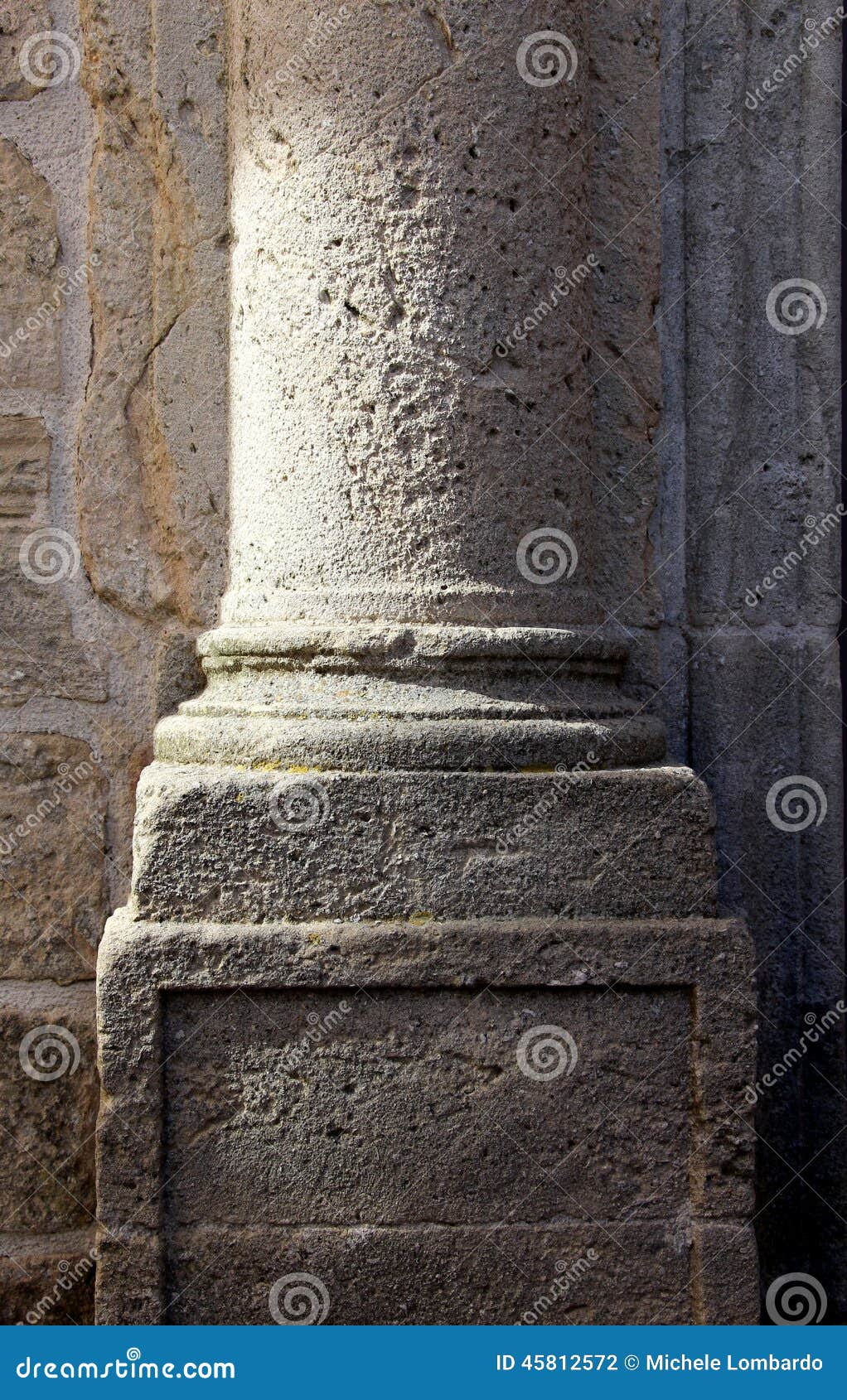 Ancient Column Base, Made of Stone Stock Photo - Image of ancient ...