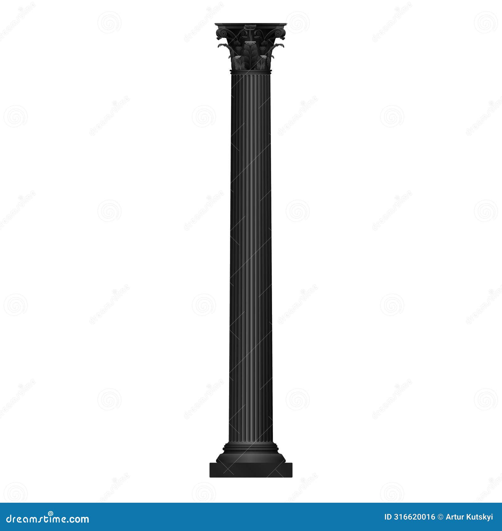 Ancient Column Black Glyph Icon, Old Architectural Element For Building ...