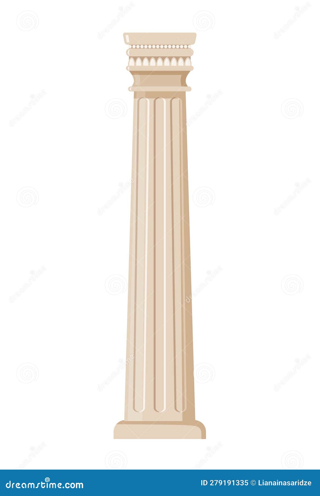 Corinthian Ionic Doric Columns Cartoon Vector | CartoonDealer.com #20024041