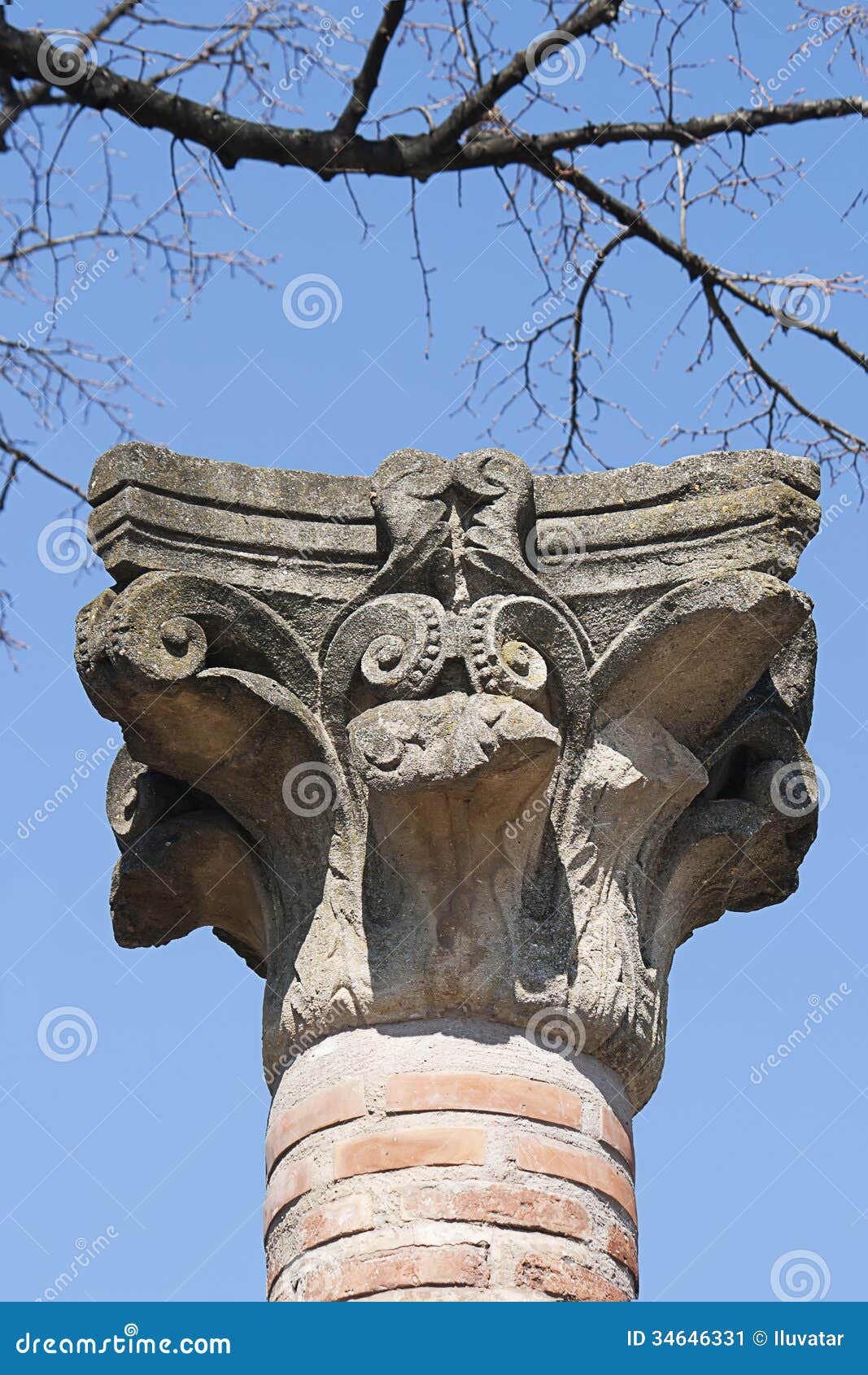 Ancient column stock image. Image of vertical, ancient - 34646331