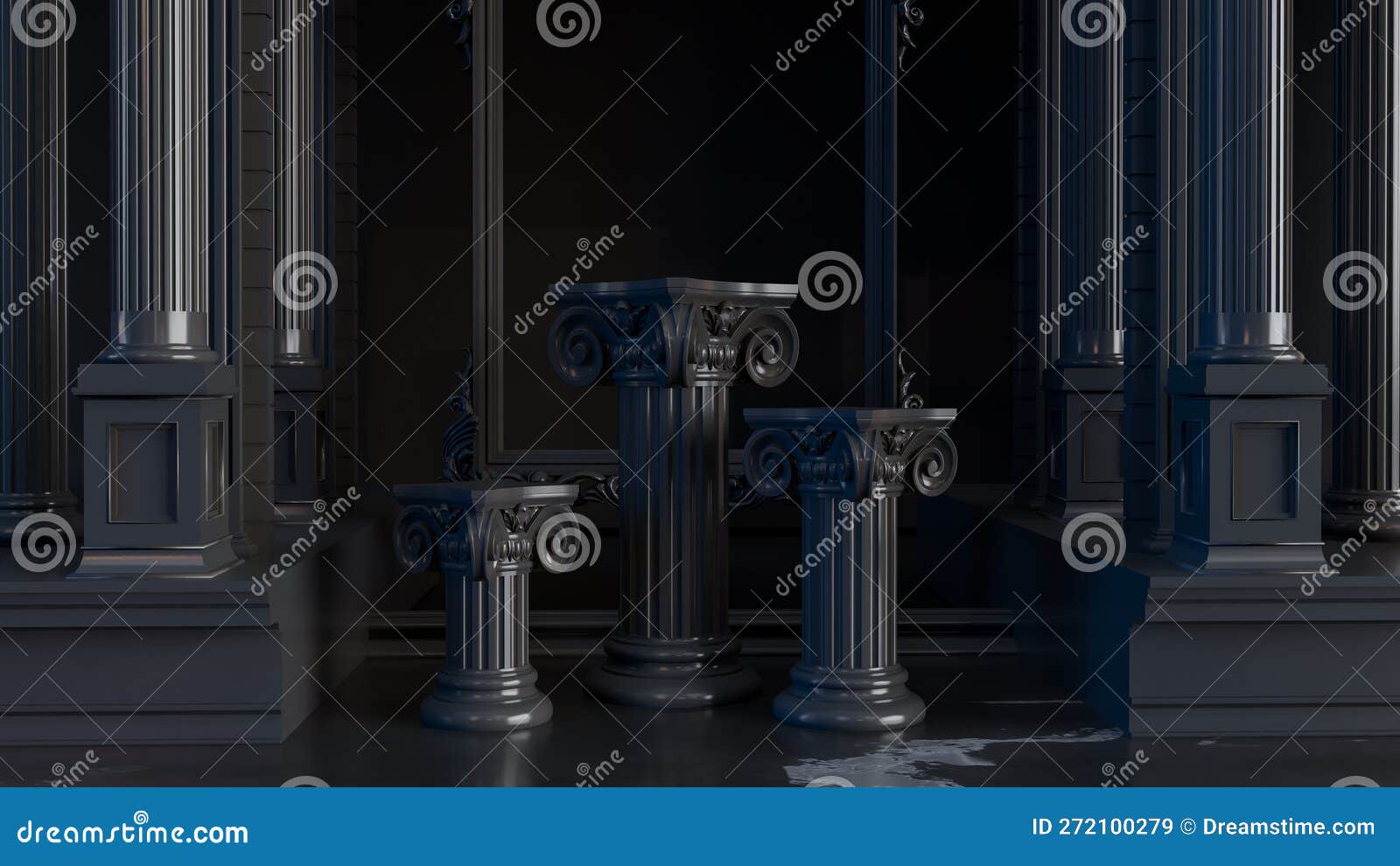 Ancient Column Display Podium for Product Stock Illustration ...