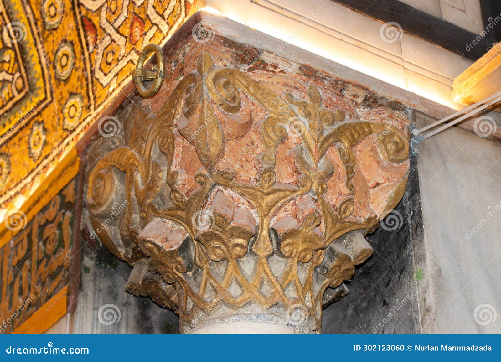 Ancient Column Head of the Khalil Mosque in Hebron City, Palestine ...