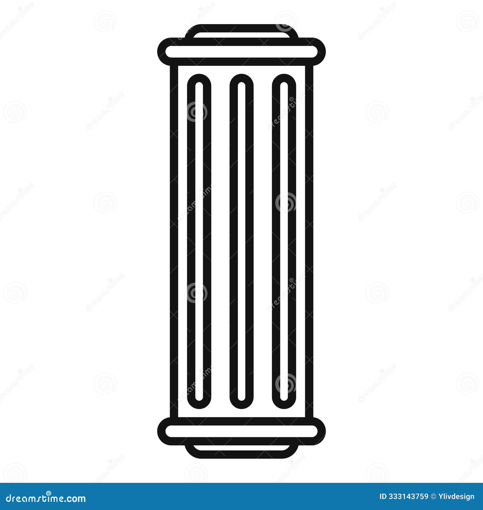 Ancient Column Black Glyph Icon, Old Architectural Element For Building ...