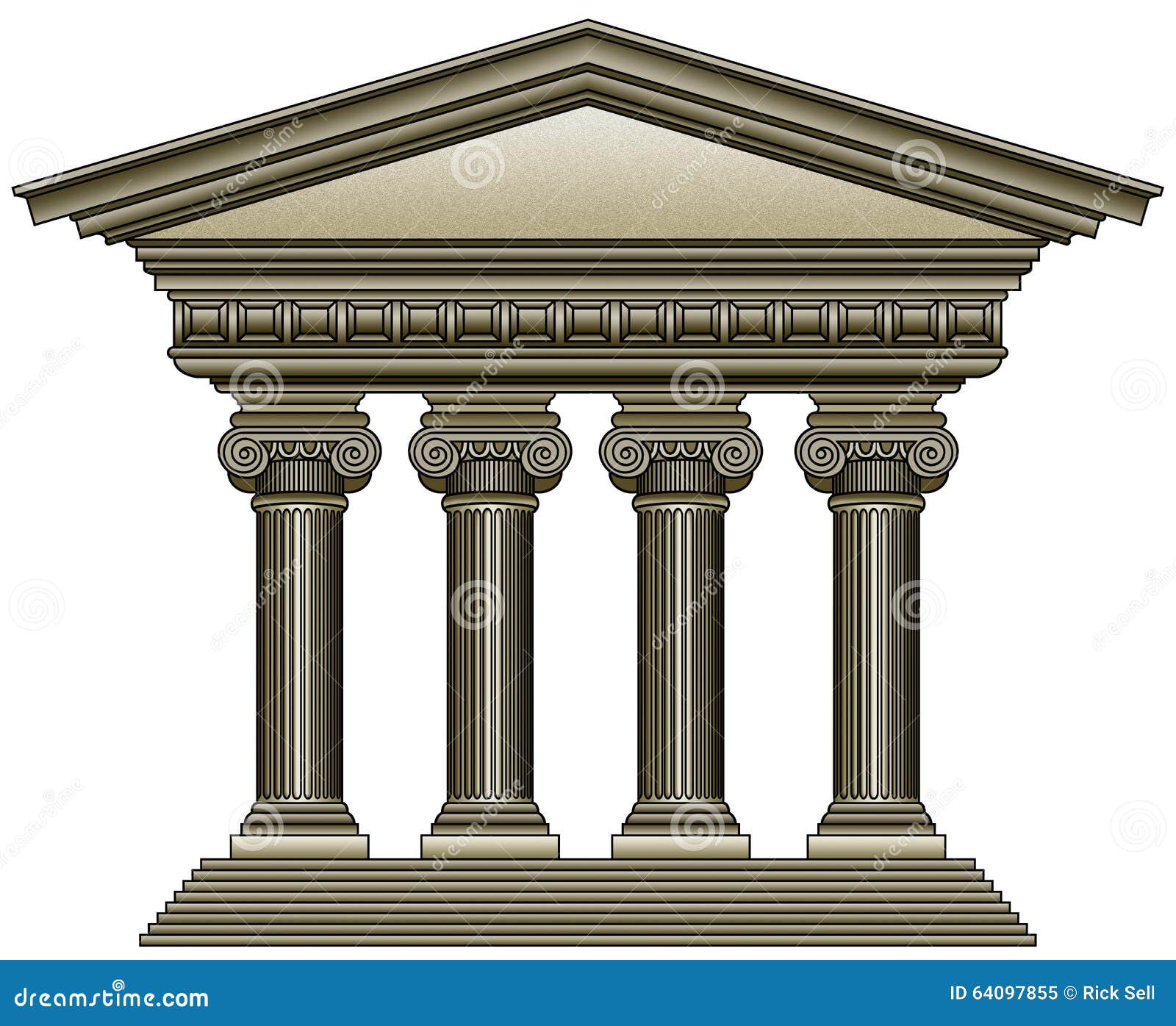 Ancient Columned Structure stock image. Illustration of greek - 64097855