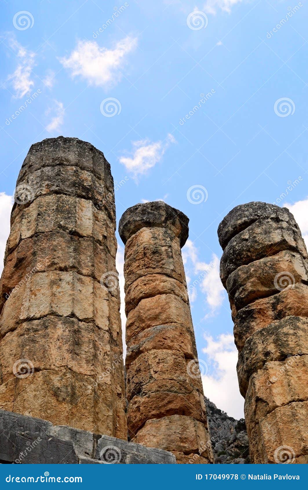 Ancient columns stock photo. Image of pythian, mountains - 17049978