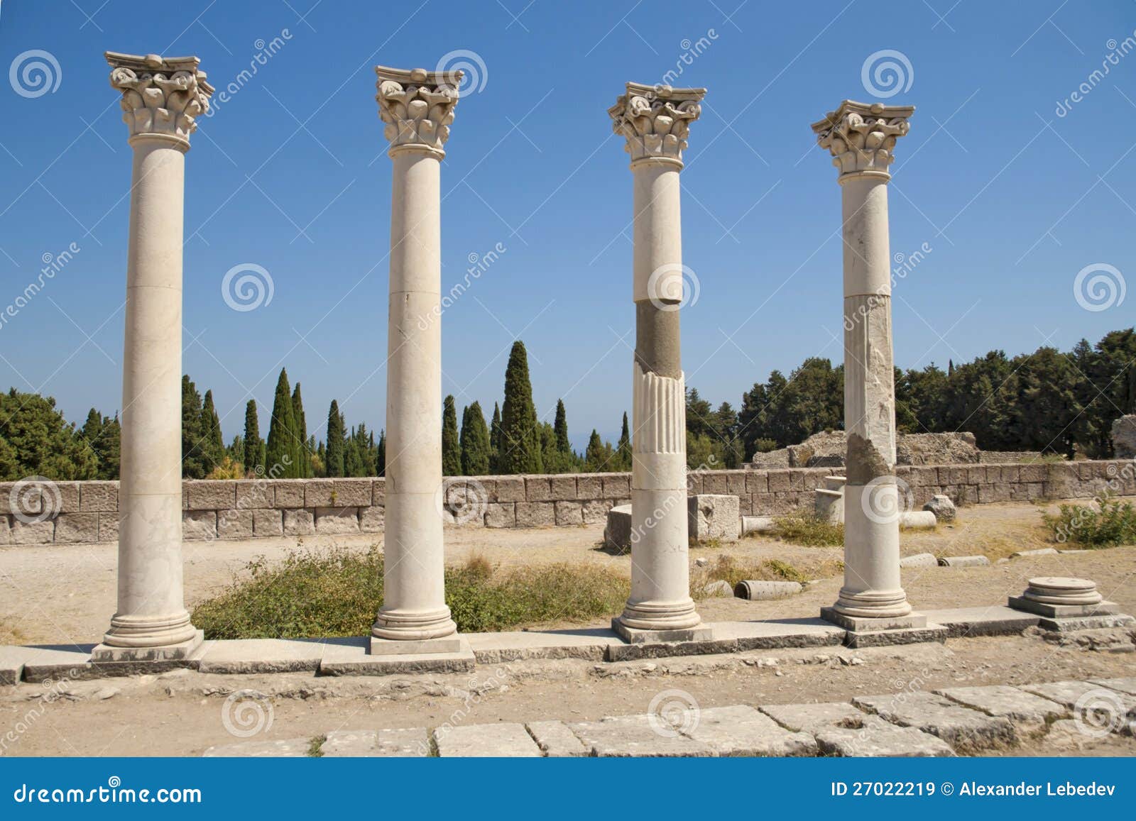 Ancient columns stock image. Image of greece, columns - 27022219