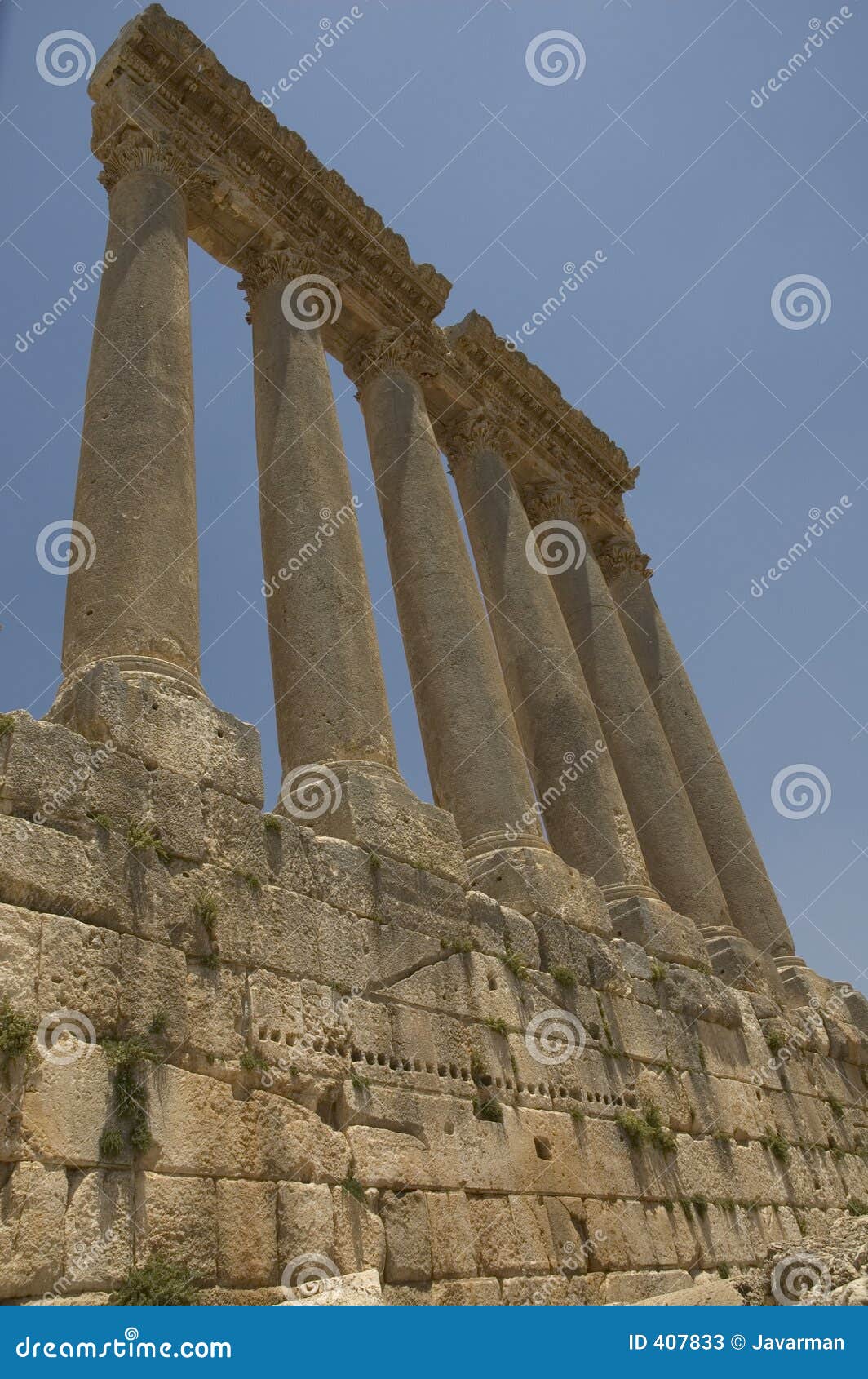 Ancient columns stock image. Image of levant, mediterranean - 407833