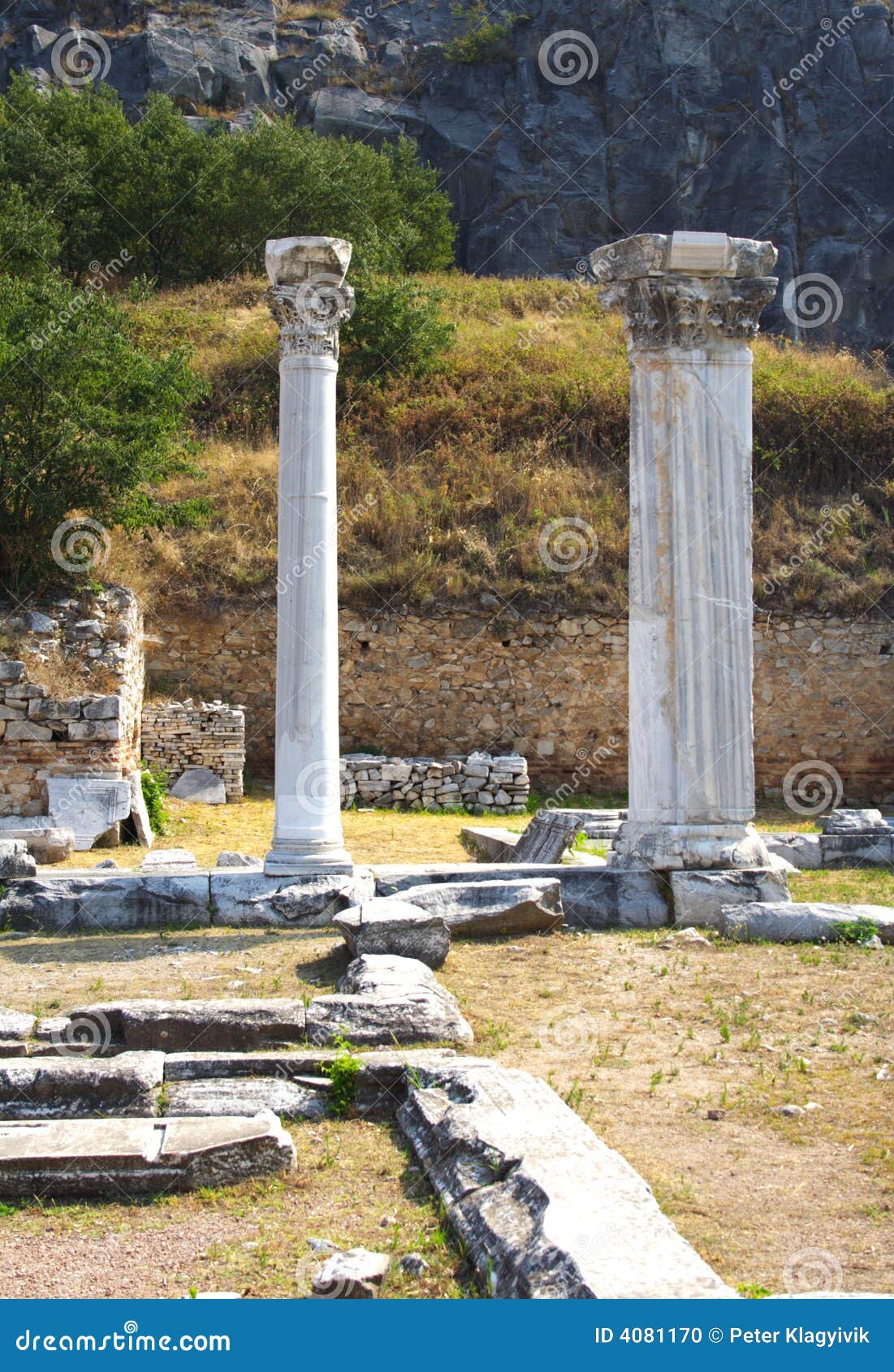 Ancient columns stock photo. Image of capital, history - 4081170